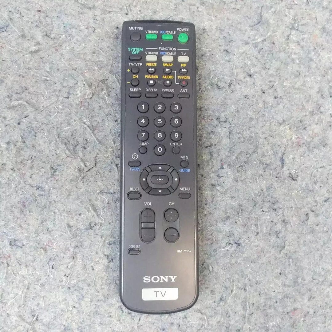 Vintage Sony Remote Control Model RM-Y167 TV Television for KV36FV1 ...