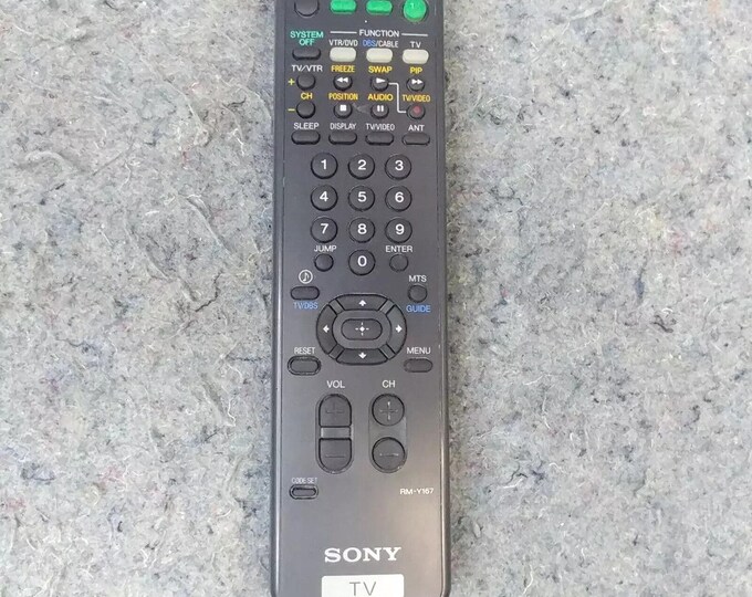 Vintage Sony Remote Control Model RM-Y167 TV Television for KV36FV1 ...