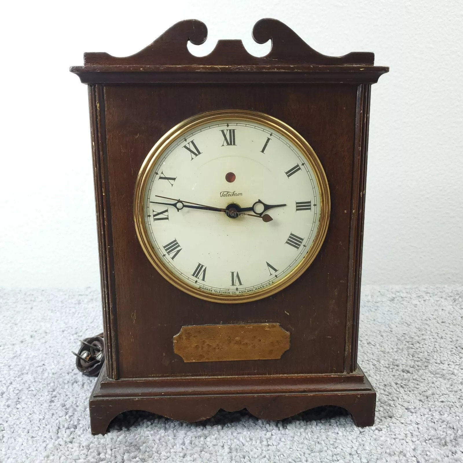 Vintage Telechron Electric Clock 4H99 Colonial Arch Knickerbocker ...