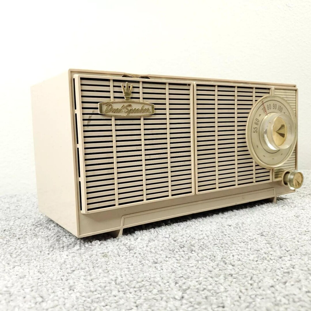 General Electric Model T142A Tube Radio GE Vintage Antique White Not ...