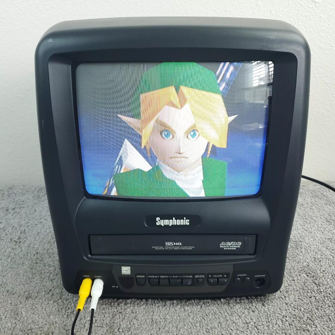 Symphonic SC309D 9" CRT TV Vcr Vhs Player Vintage Retro Gaming ...