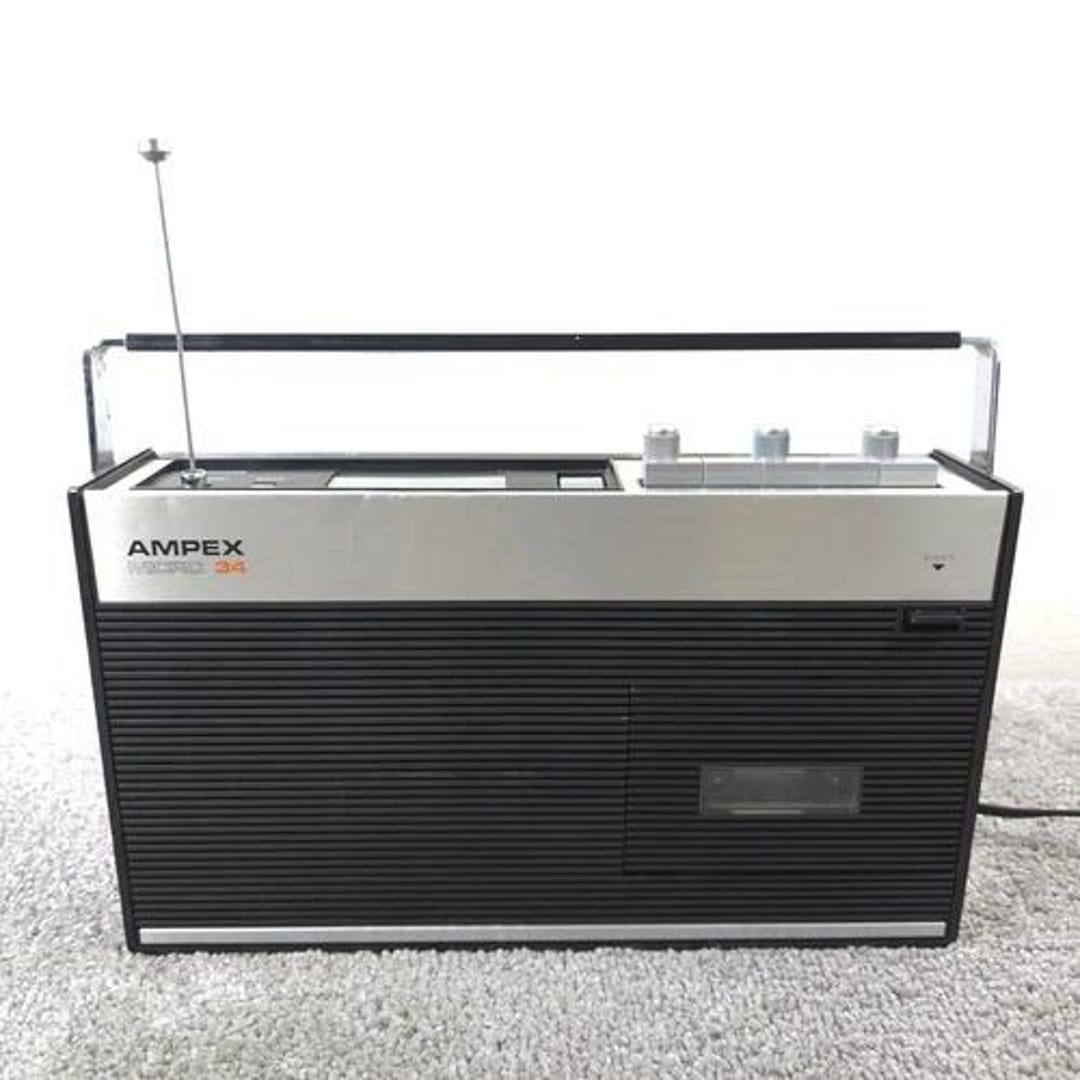 AMPEX Micro 34 Vintage Cassette Tape Player AM/FM Radio Portable ...