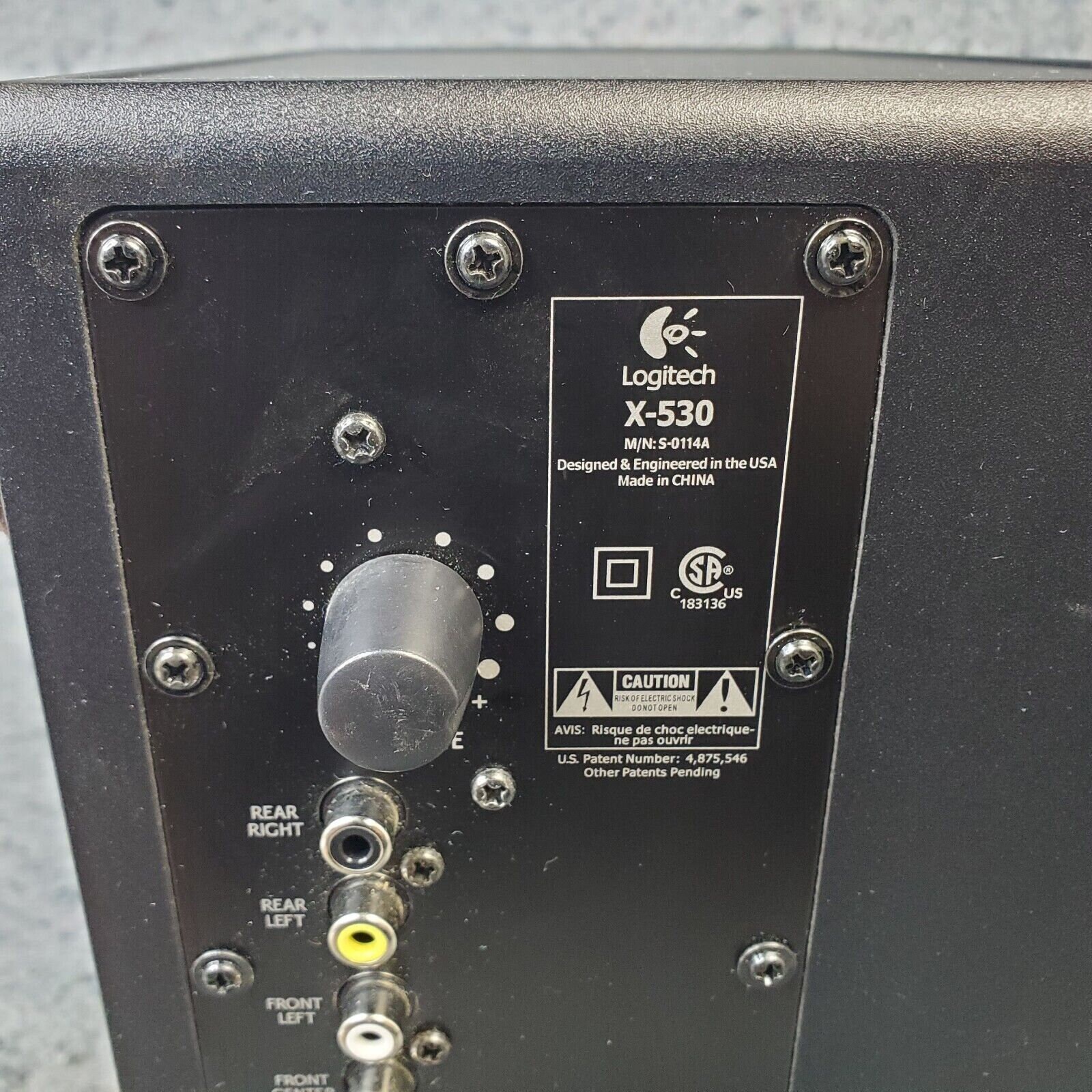 Logitech X-530 Subwoofer for 5.1 System Main Unit ONLY Speaker Computer ...