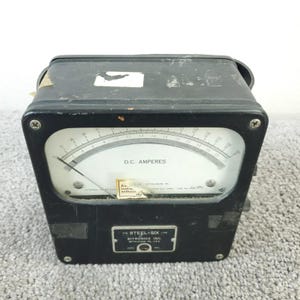Vintage the Steel Six Line DC Amperes Meter STEAMPUNK Bitronics Inc ...