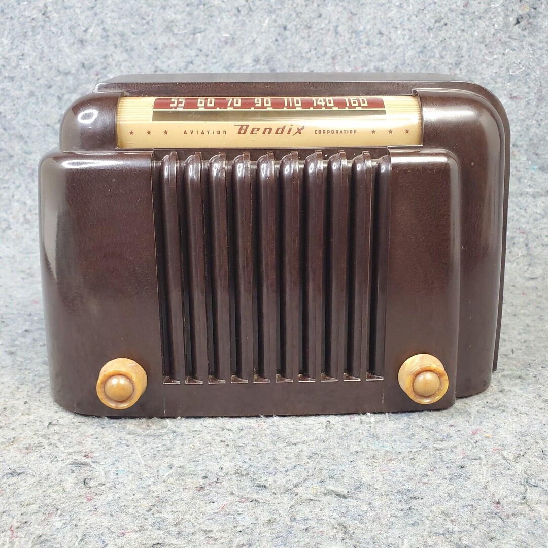 Bendix Aviation Tube Radio 110 AM Bakelite Vintage 1940's Brown ...