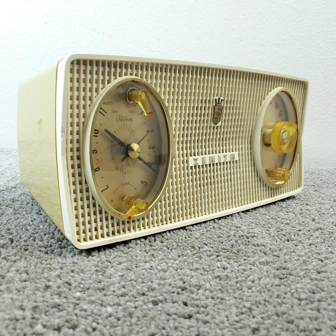 Zenith Tube Radio Clock B515P the Starlighter Vintage 1950's MCM ...