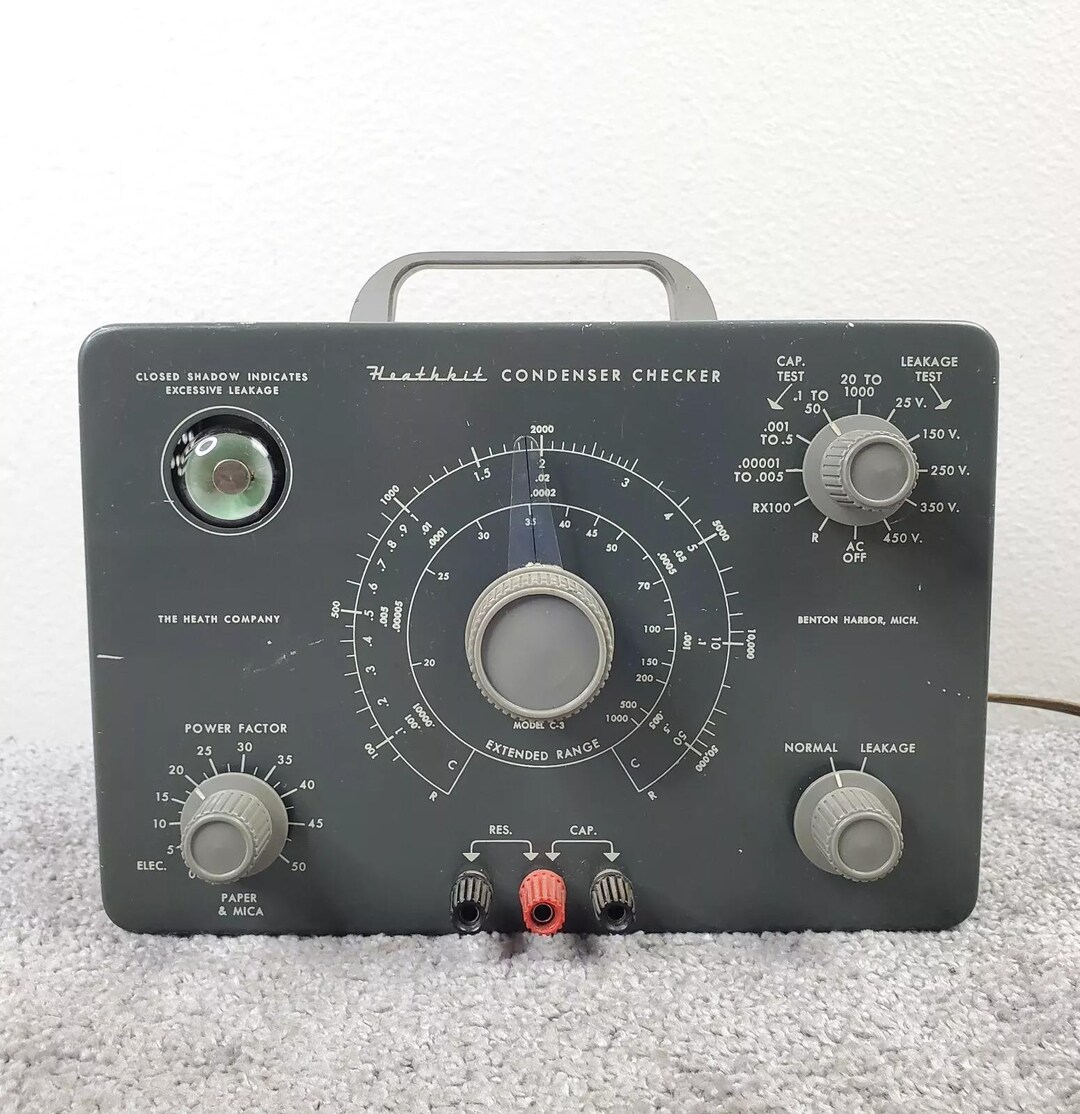 Heathkit Model C-3 Condenser Capacitor Tester Checker Magic Eye Tube ...