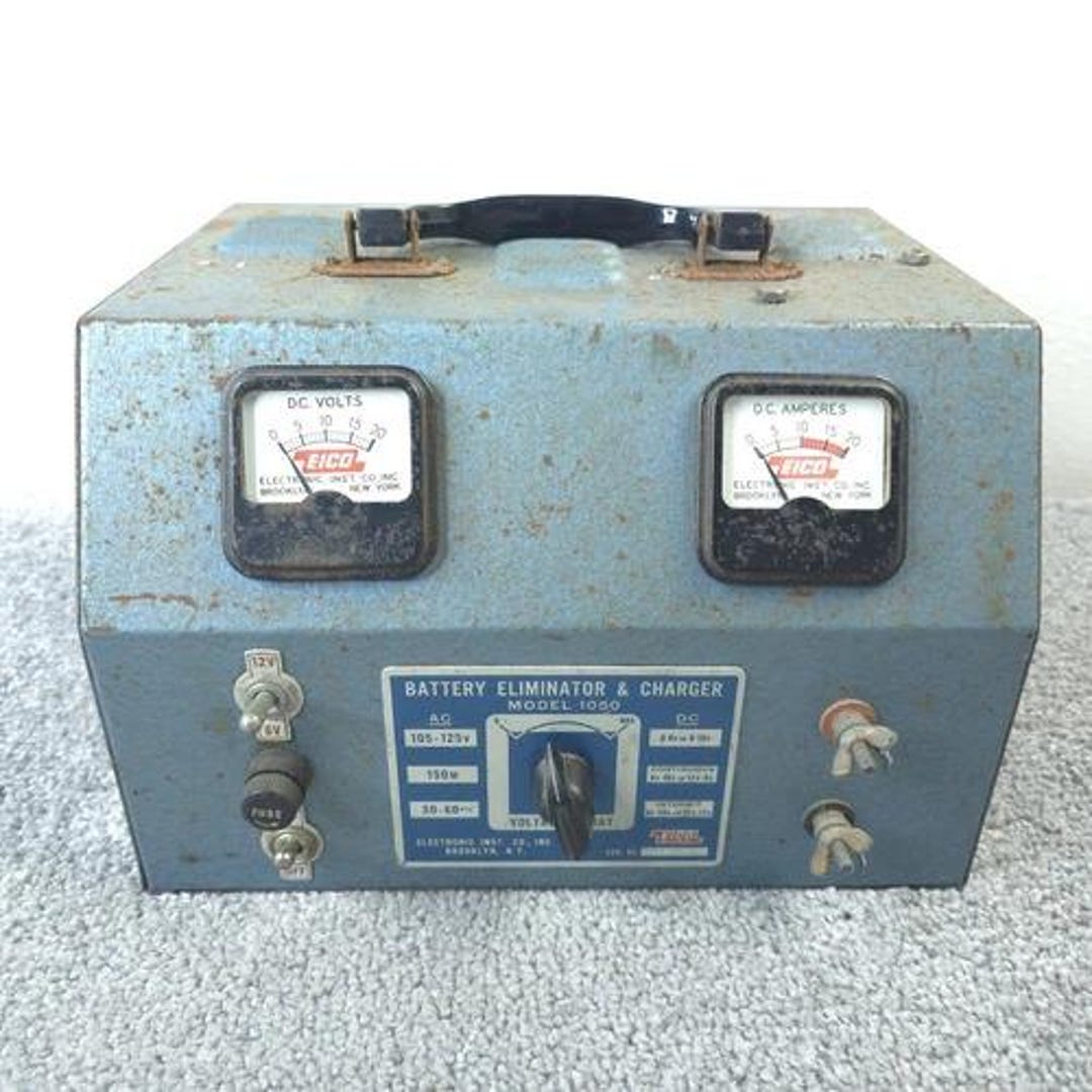 Vintage EICO Model 1050 Battery Eliminator & Charger DC Power Supply ...
