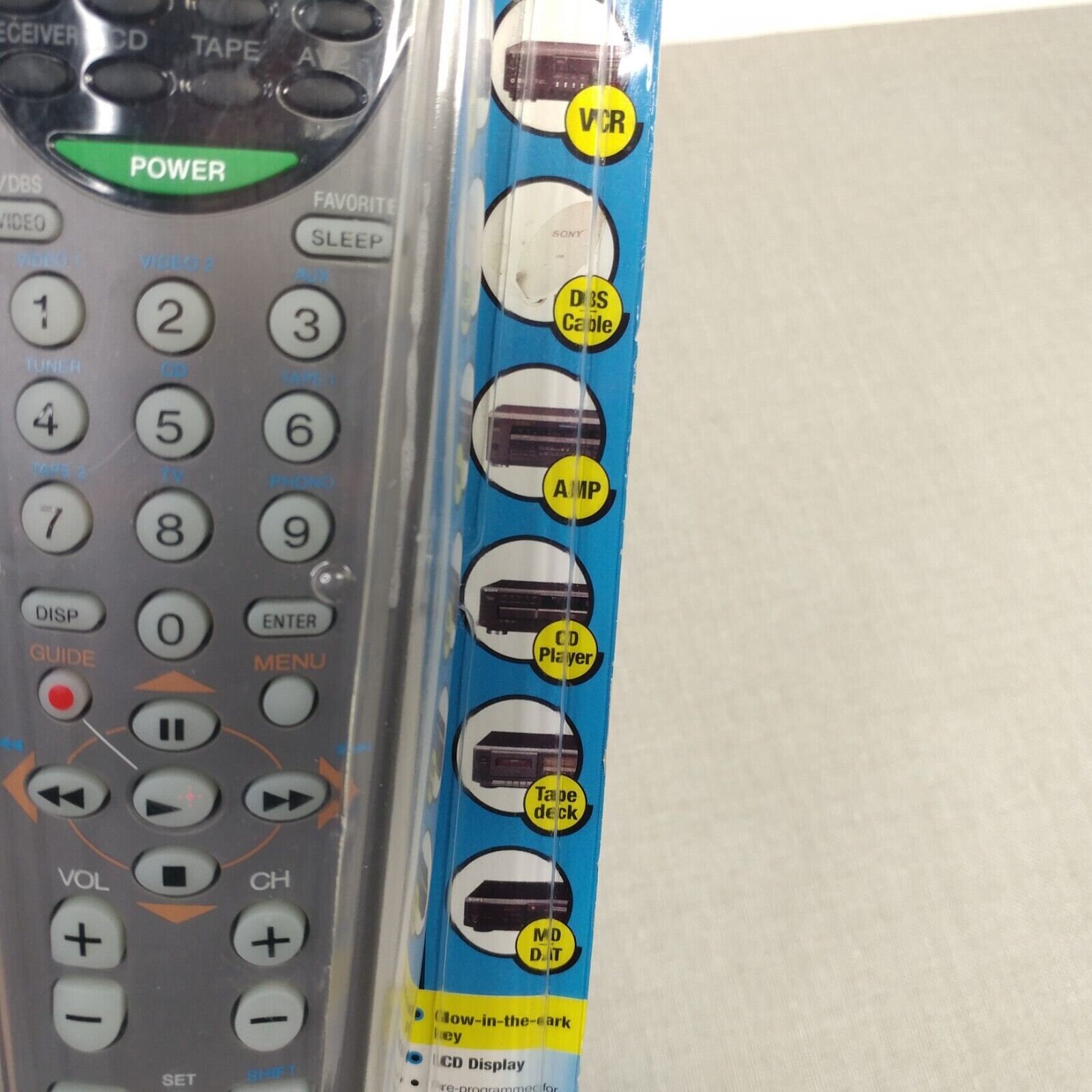 One for All Universal Remote 8 Devices URC 8811 Tv VCR Cable CD ...