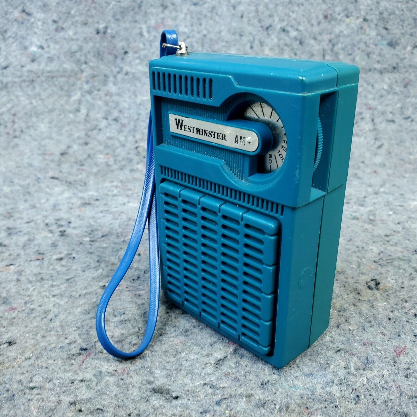 Vintage Westminster Transistor Radio AM Pocket Portable Blue 1980's ...