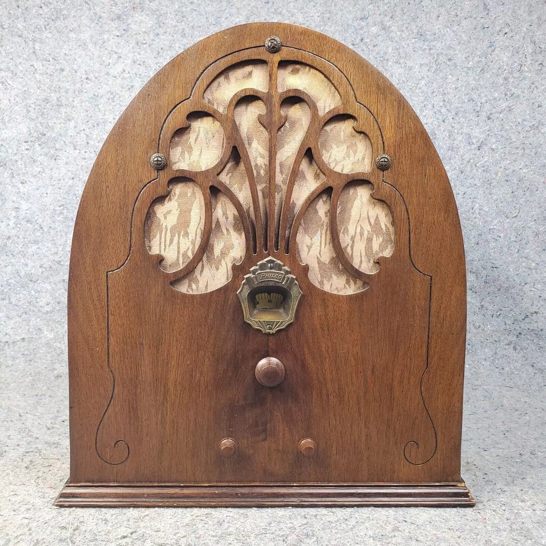 Philco Cathedral Tube Radio AM Model 20 Baby Grand Wood Vintage 1930's ...