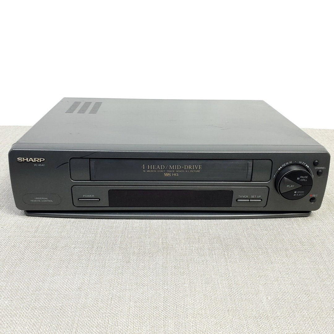 Vintage VCR Sharp VHS Tape Player VC-A542U 4 Head Video Cassette Tested ...