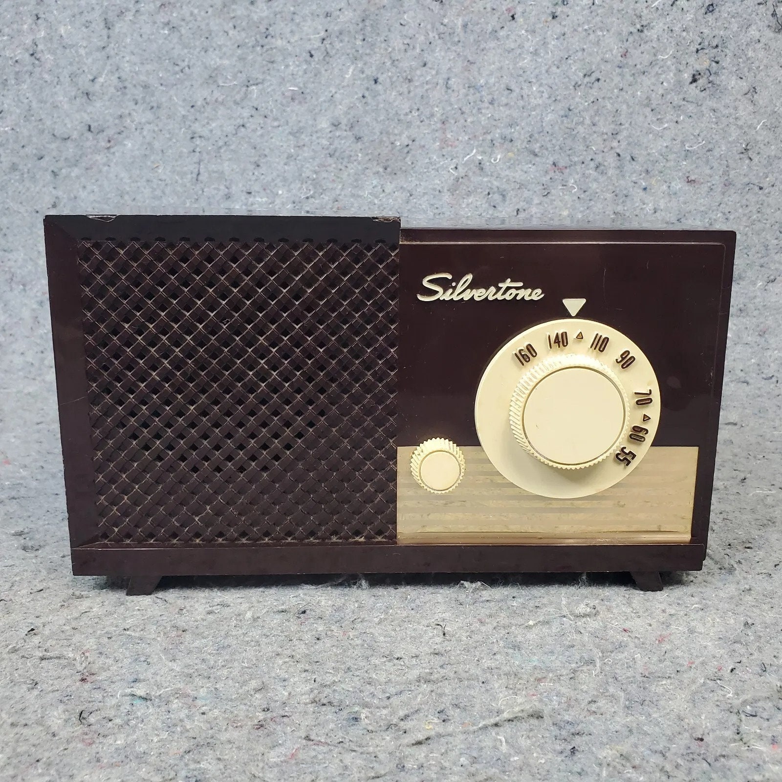 Sears Silvertone Tube Radio Model 7003 AM Vintage 1950s MCM Brown ...