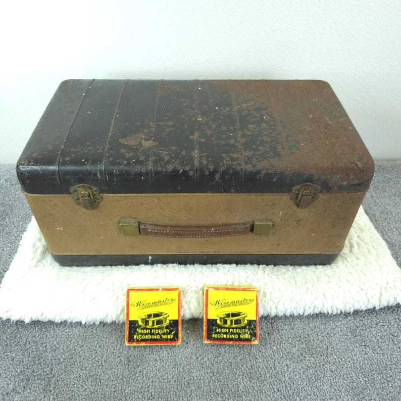 Silvertone Wire Recorder Portable Record Player Turntable Phonograph ...