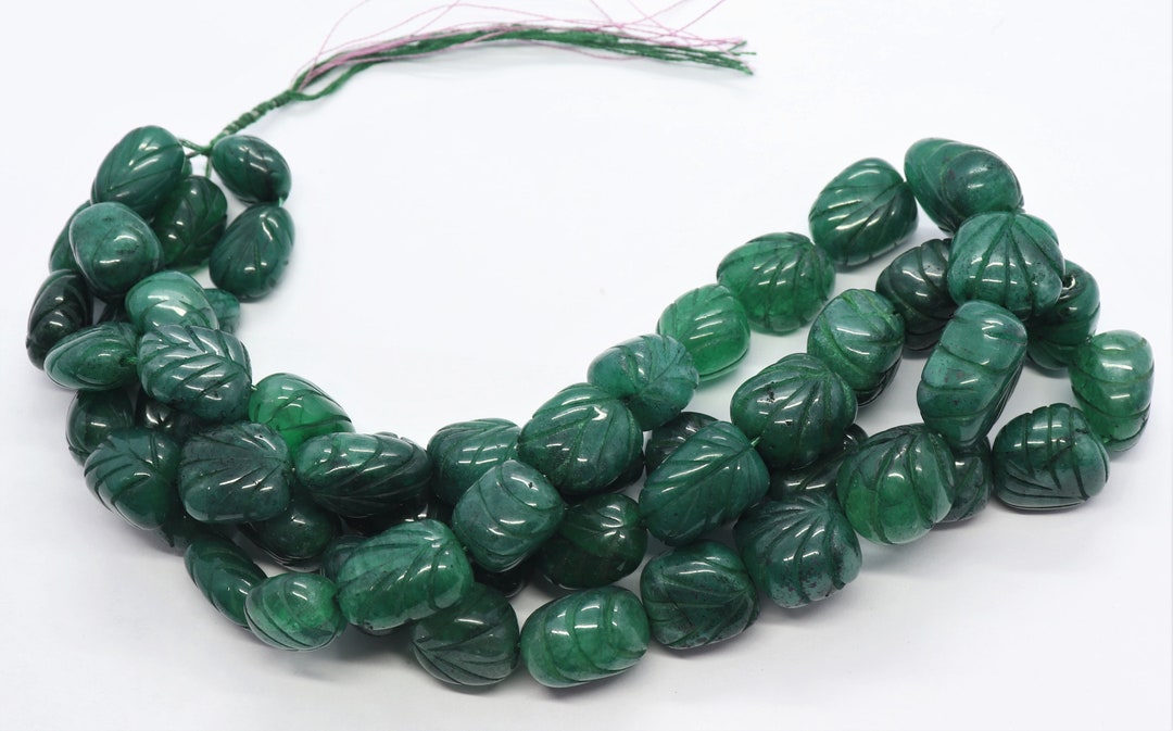 AAA Quality Exclusive Emerald Hand Curved Nugget Beads, 10x15-15x20 MM ...