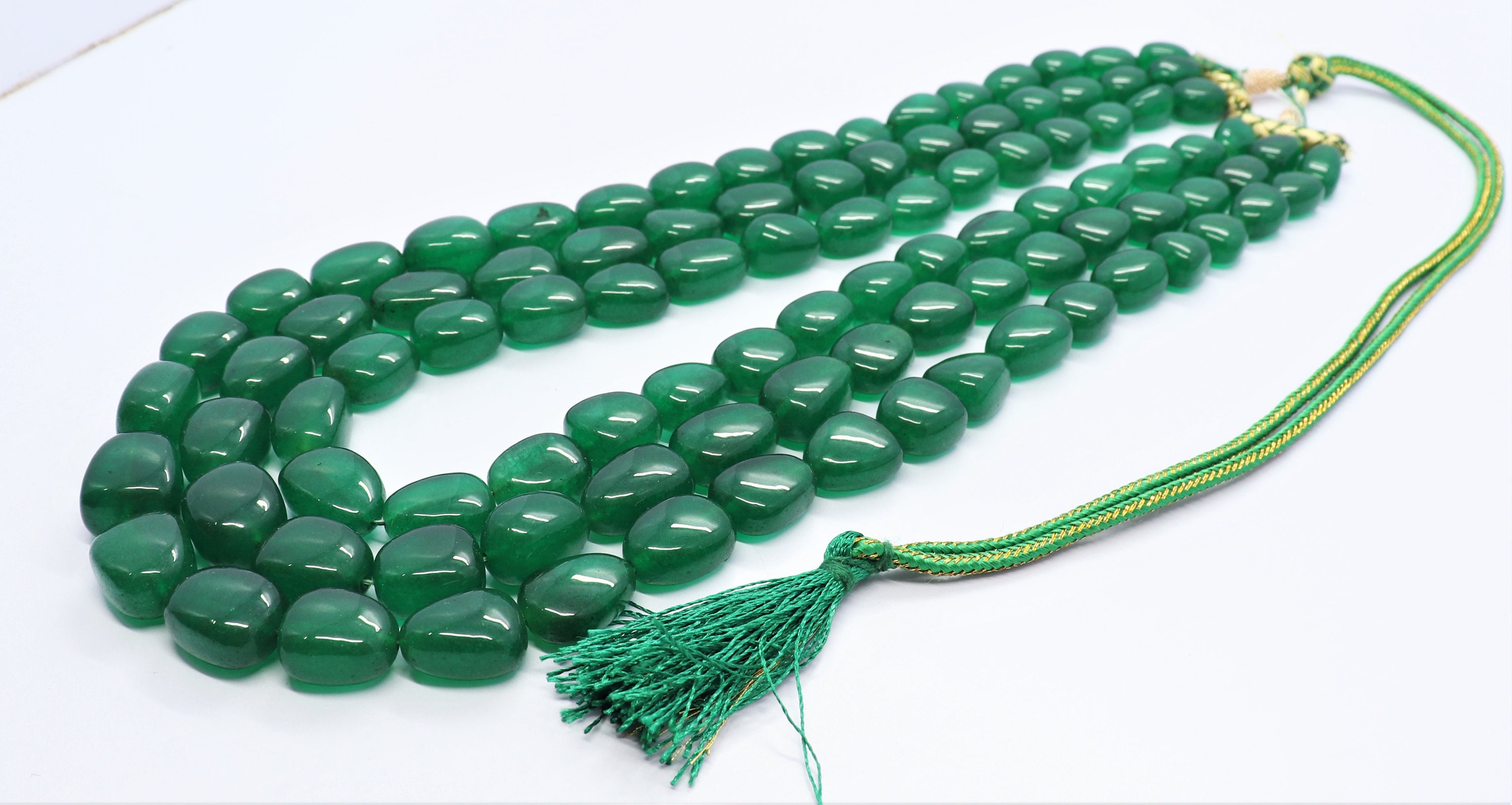 3 Strand AAA Emerald Quartz Smooth Uneven Shape Nuggets - Etsy