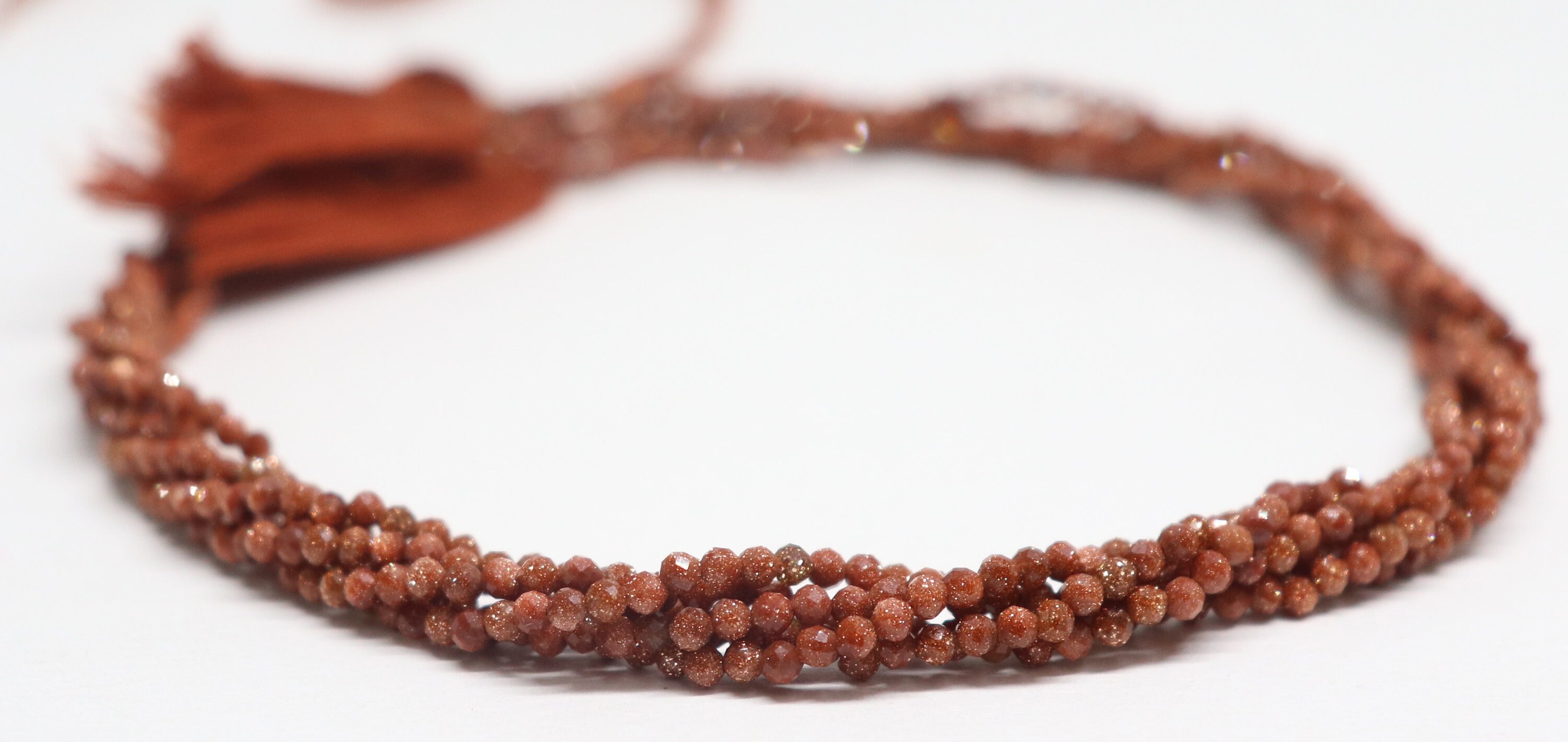 5 Strand AAA Natural Red Sunstone Micro Faceted Rondelle | Etsy