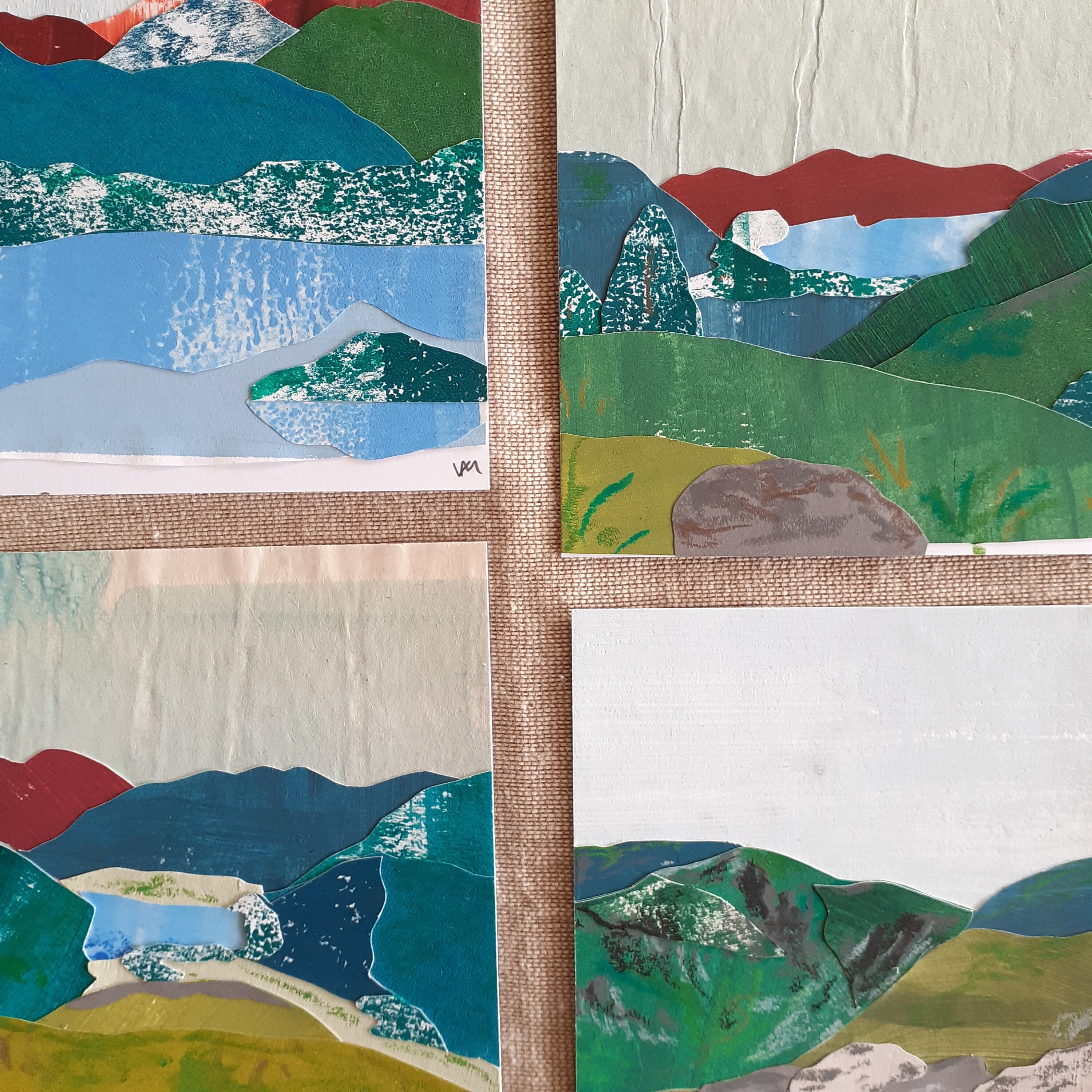 Original Landscape Collages - One Off, Charity Artwork, Lake District ...