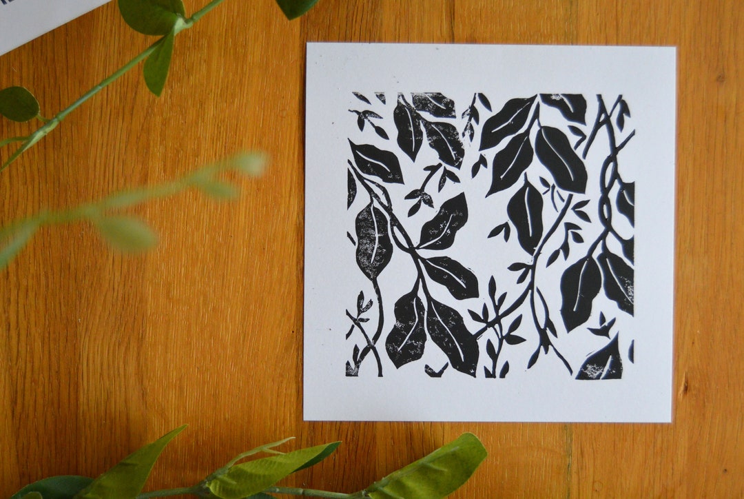 Trailing Leaf Lino Prints - Etsy