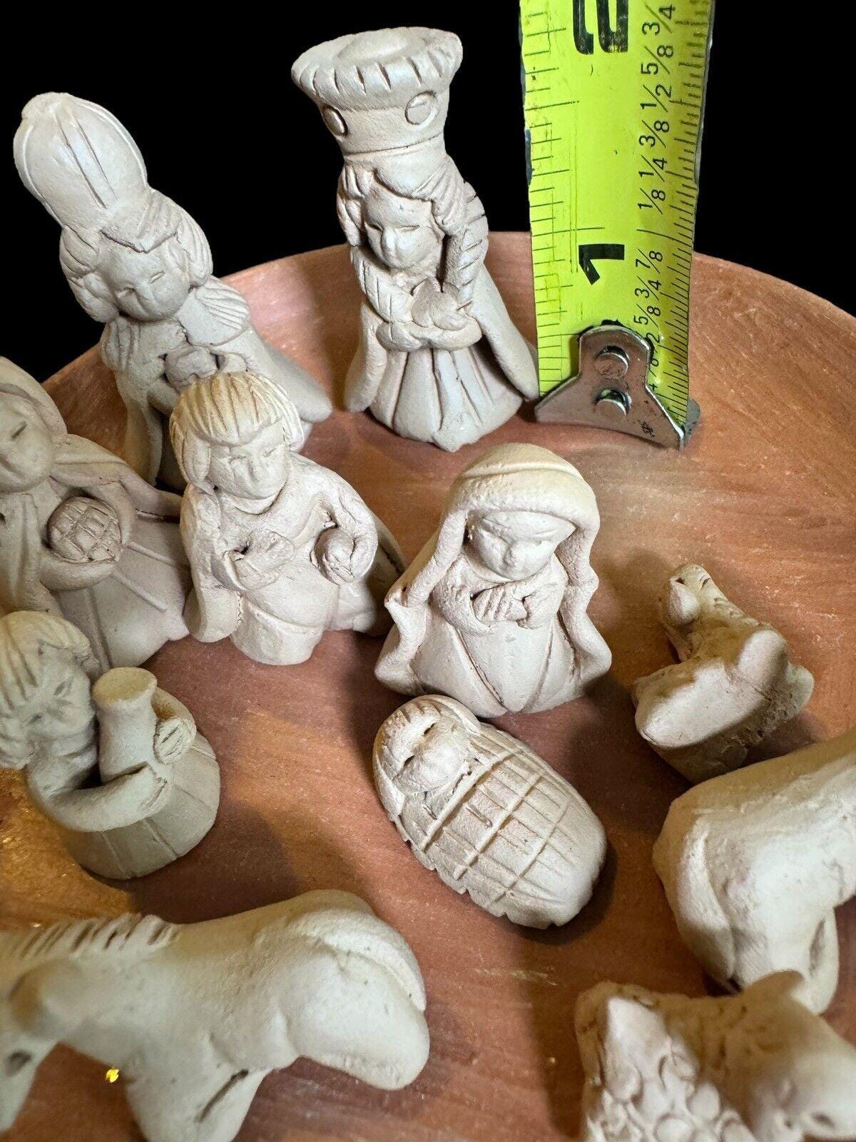 Miniature Pottery Nativity Set Vintage Christmas Jesus Christian ...