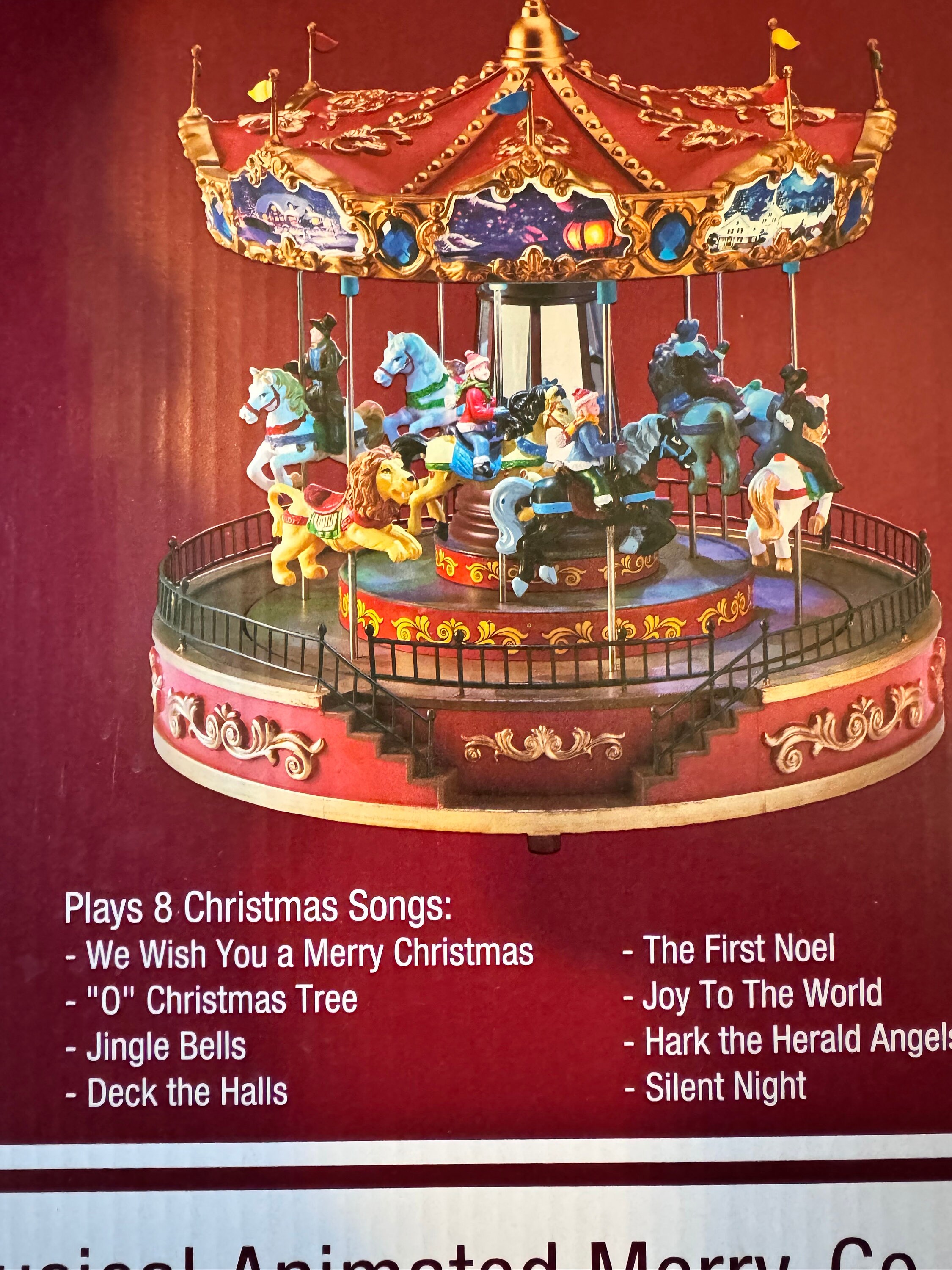 Enchanted Forest Musical Animated Merry Go Round /carousel/xmas MUSIC ...