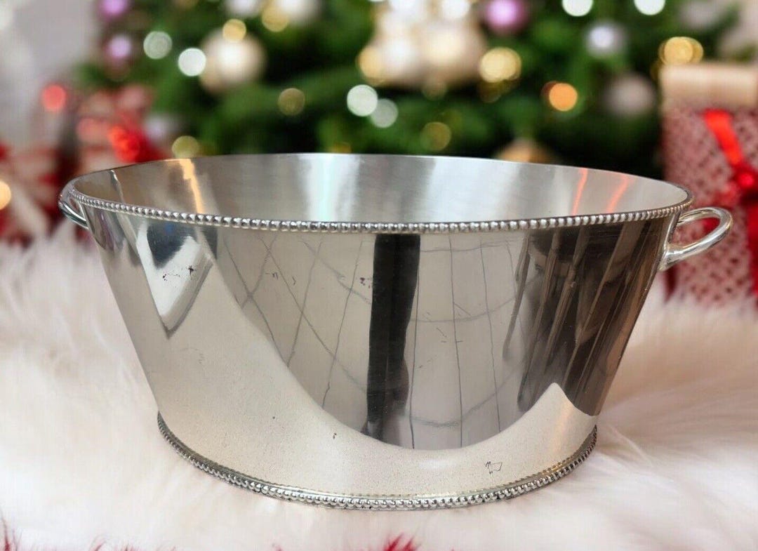 VTG Large Silver Beverage Tub Ice Tub by Global Influences - Etsy