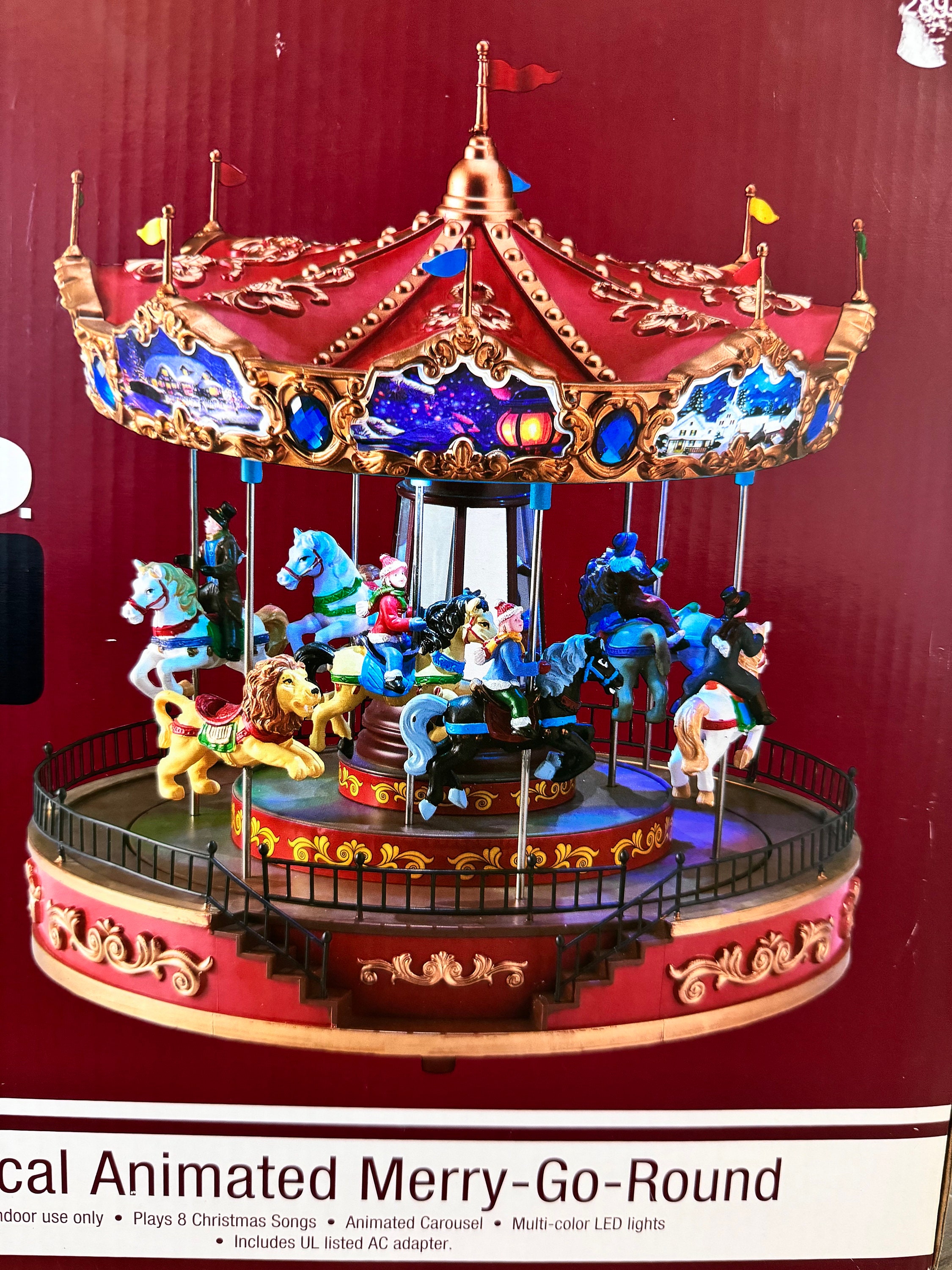 Enchanted Forest Musical Animated Merry Go Round /carousel/xmas MUSIC ...