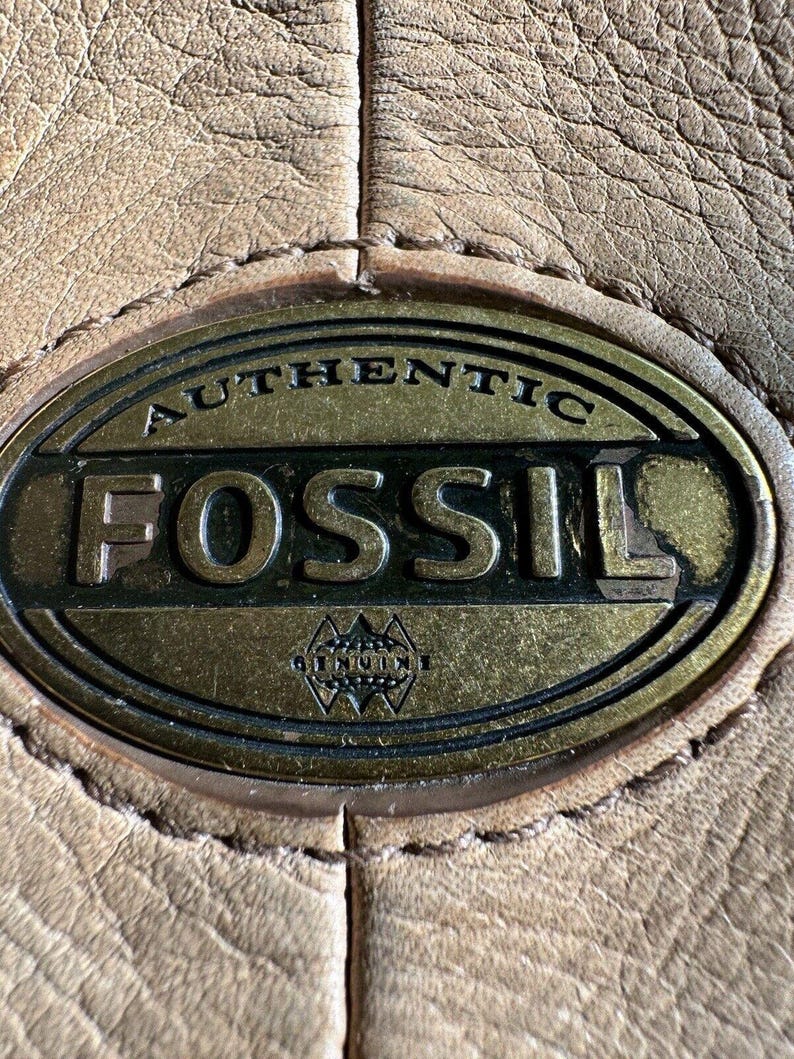 Fossil Explorer Leather Tote Pewter Foldover Messenger Bag Distressed ...