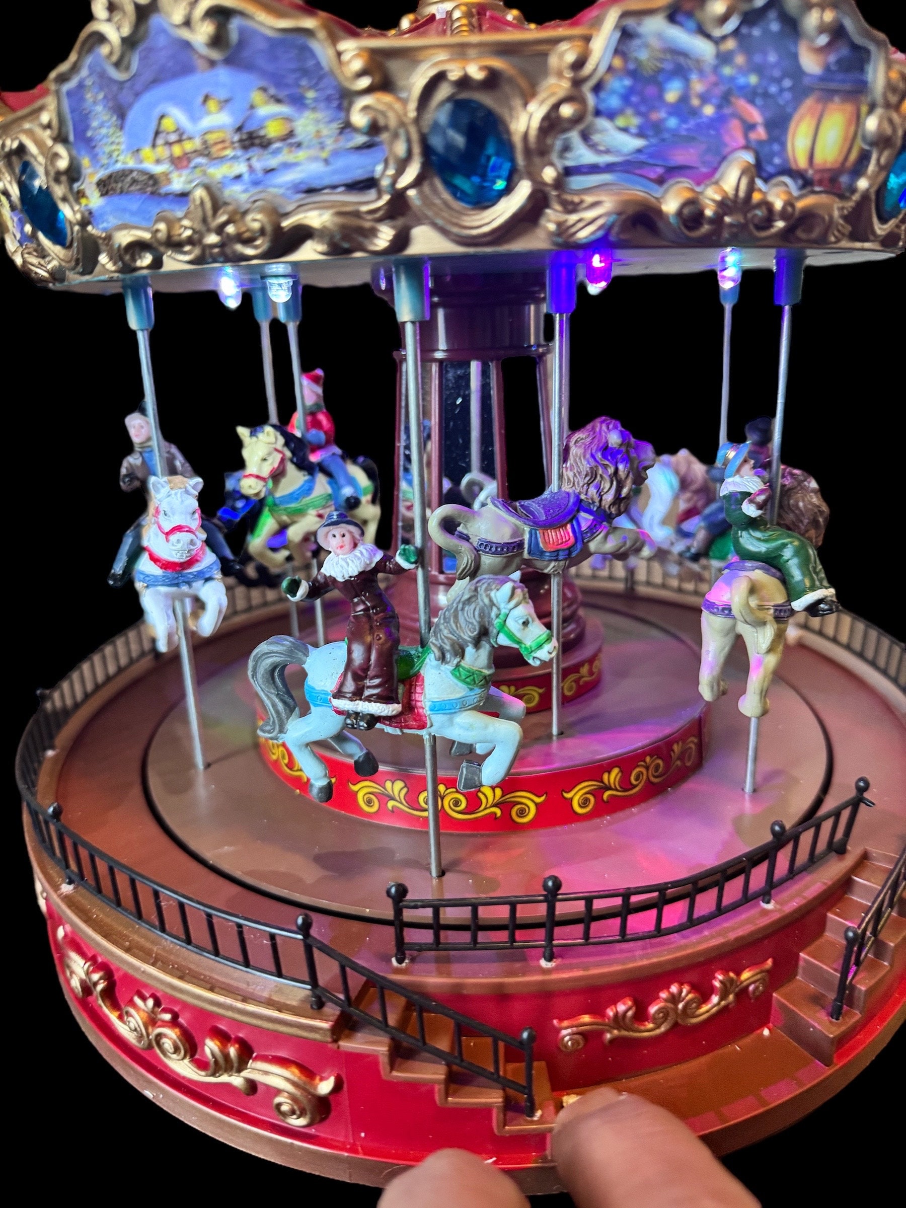 Enchanted Forest Musical Animated Merry Go Round /carousel/xmas MUSIC ...