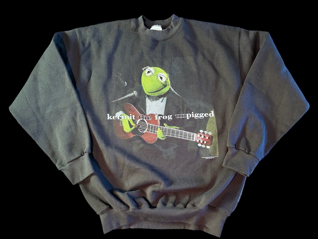 Vintage Kermit the Frog Unpigged 1994 Black Jim Henson Muppets ...