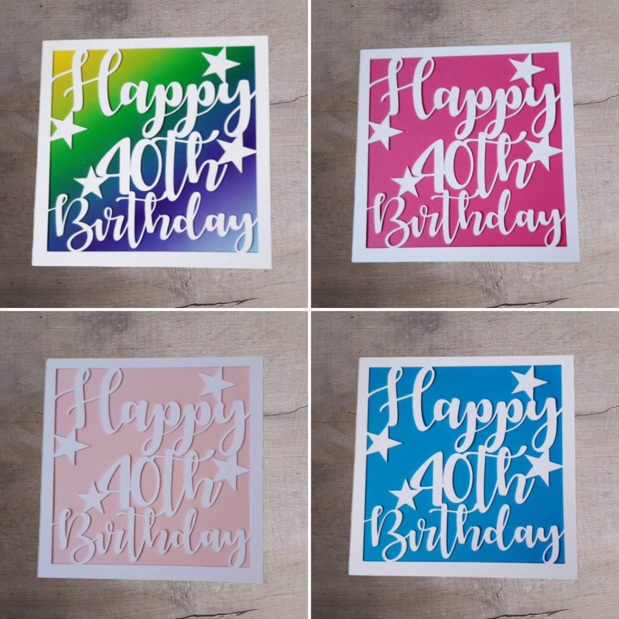 Laser-cut 40th Birthday Card: Keepsake Milestone Gift - Etsy