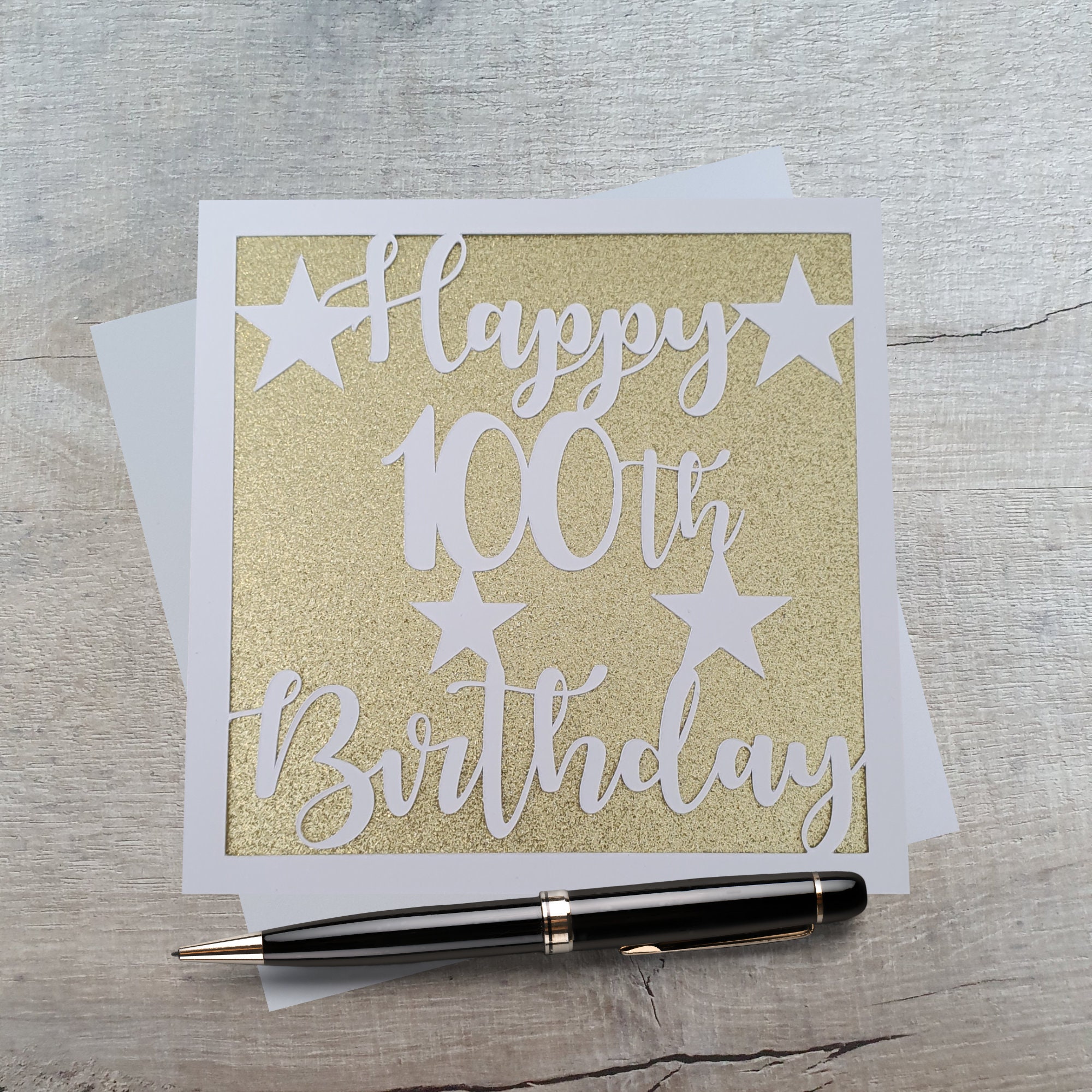 Handmade 100th Birthday Card 100th Card for her 100th Card | Etsy
