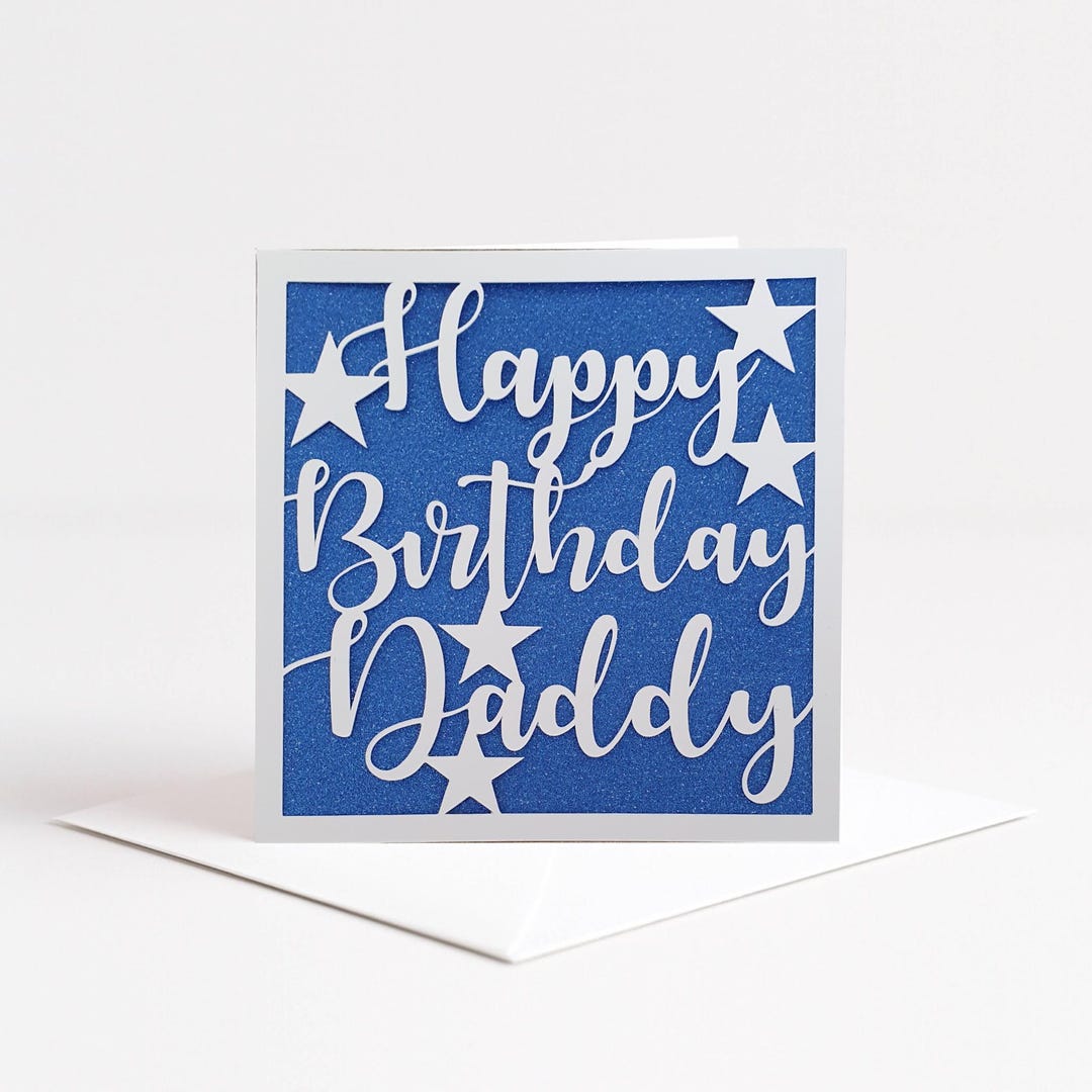 Laser Cut Birthday Card for Daddy: Keepsake Gift - Etsy