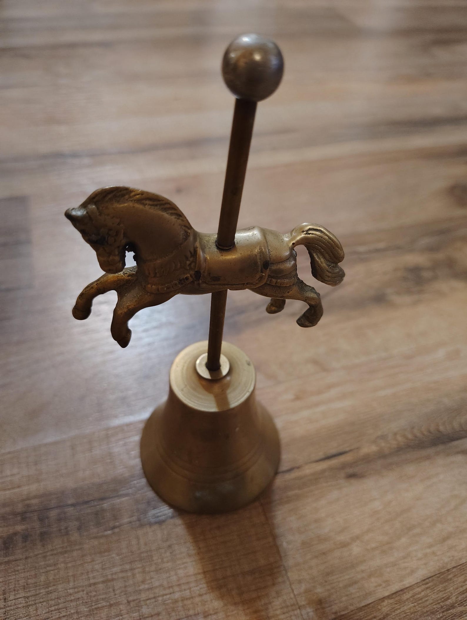 Vintage Solid Brass Carousel Horse Bell - Etsy
