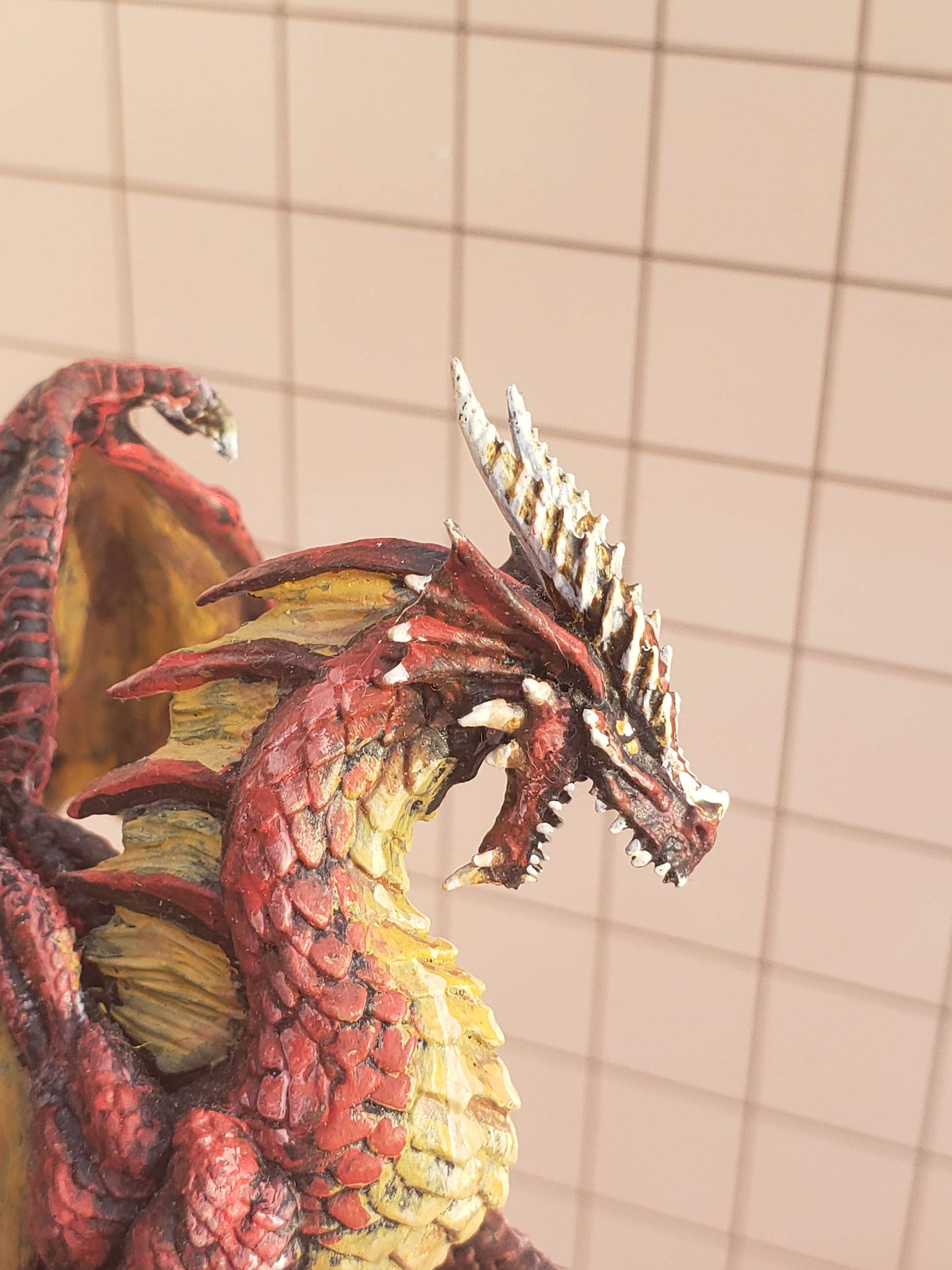 Young Red Dragon D&D Miniature Hand Painted - Etsy