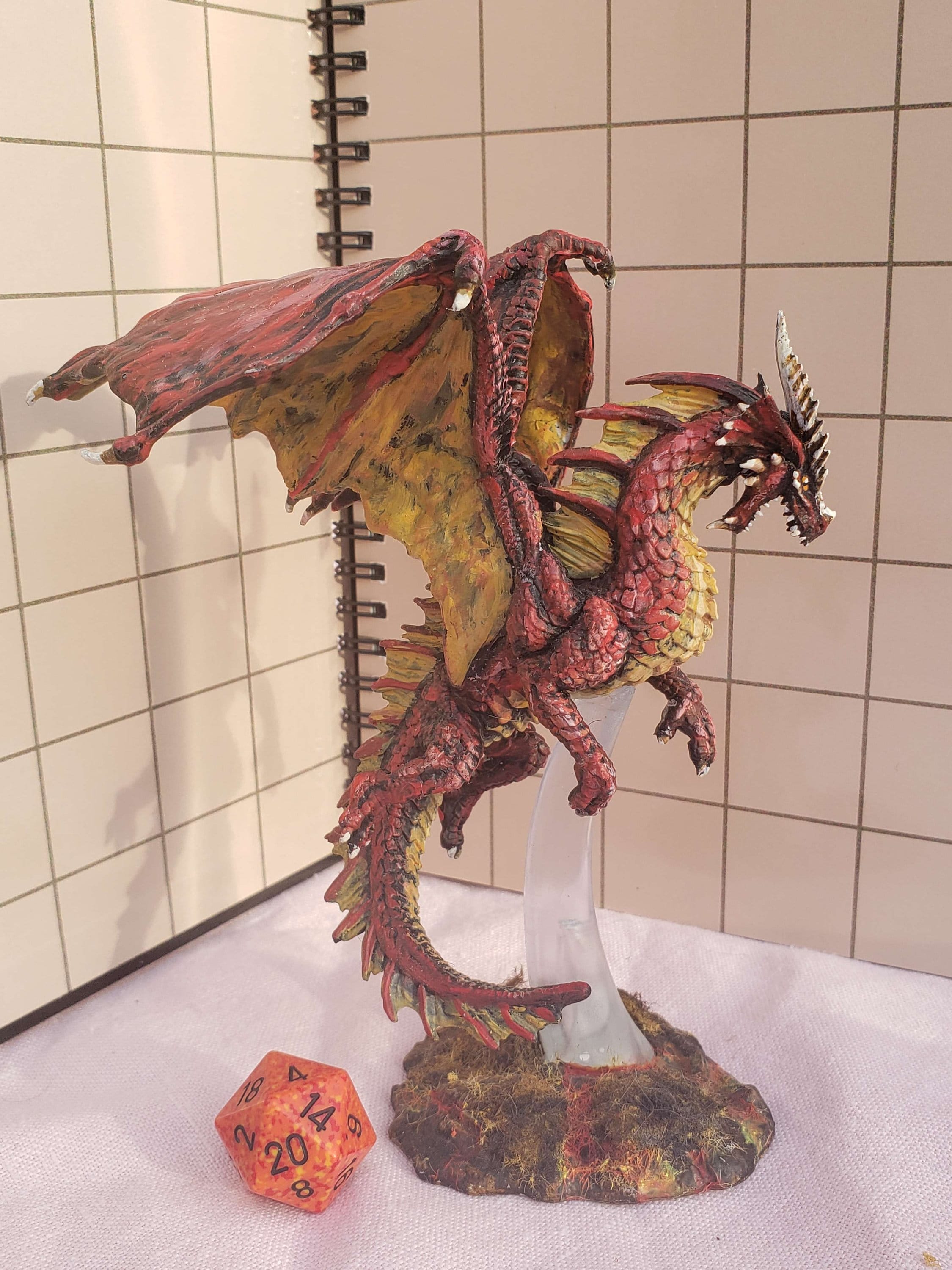 Young Red Dragon D&D Miniature Hand Painted - Etsy