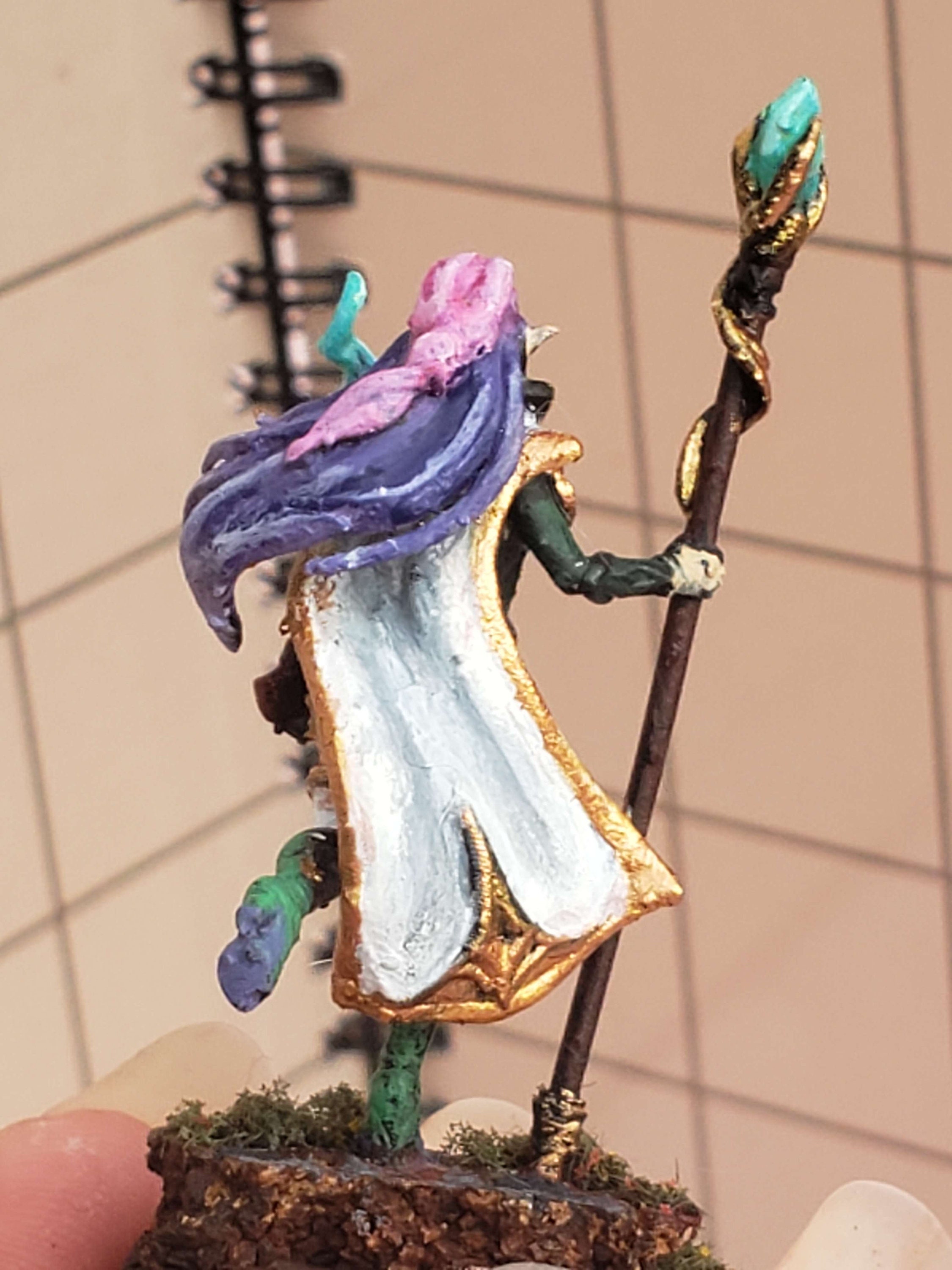 Female Elf Wizard D&D TTRPG Miniature Hand Painted 3D Printed - Etsy