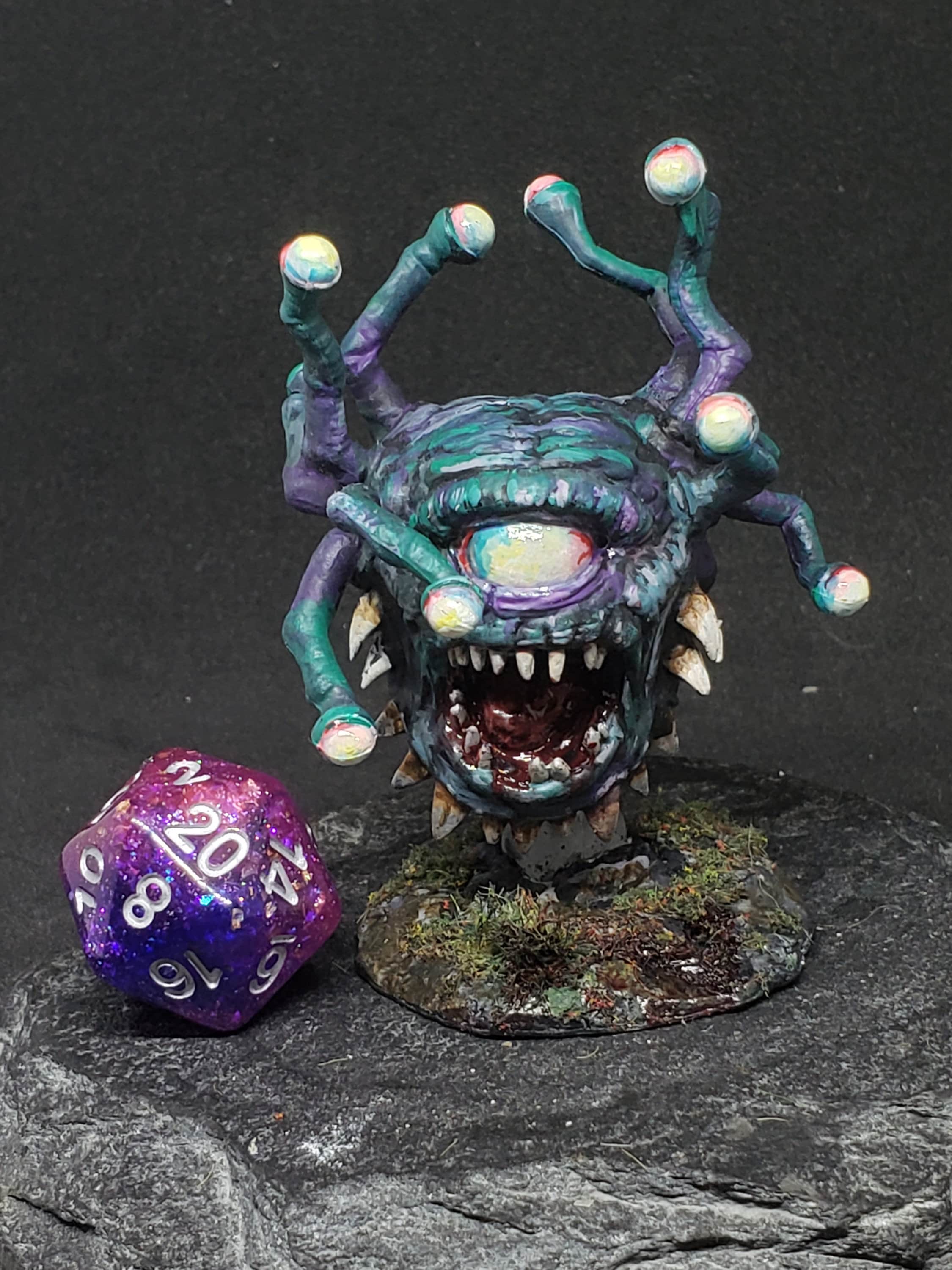 Painted Ice Blue Beholder Miniature Toys & Games Toys etna.com.pe