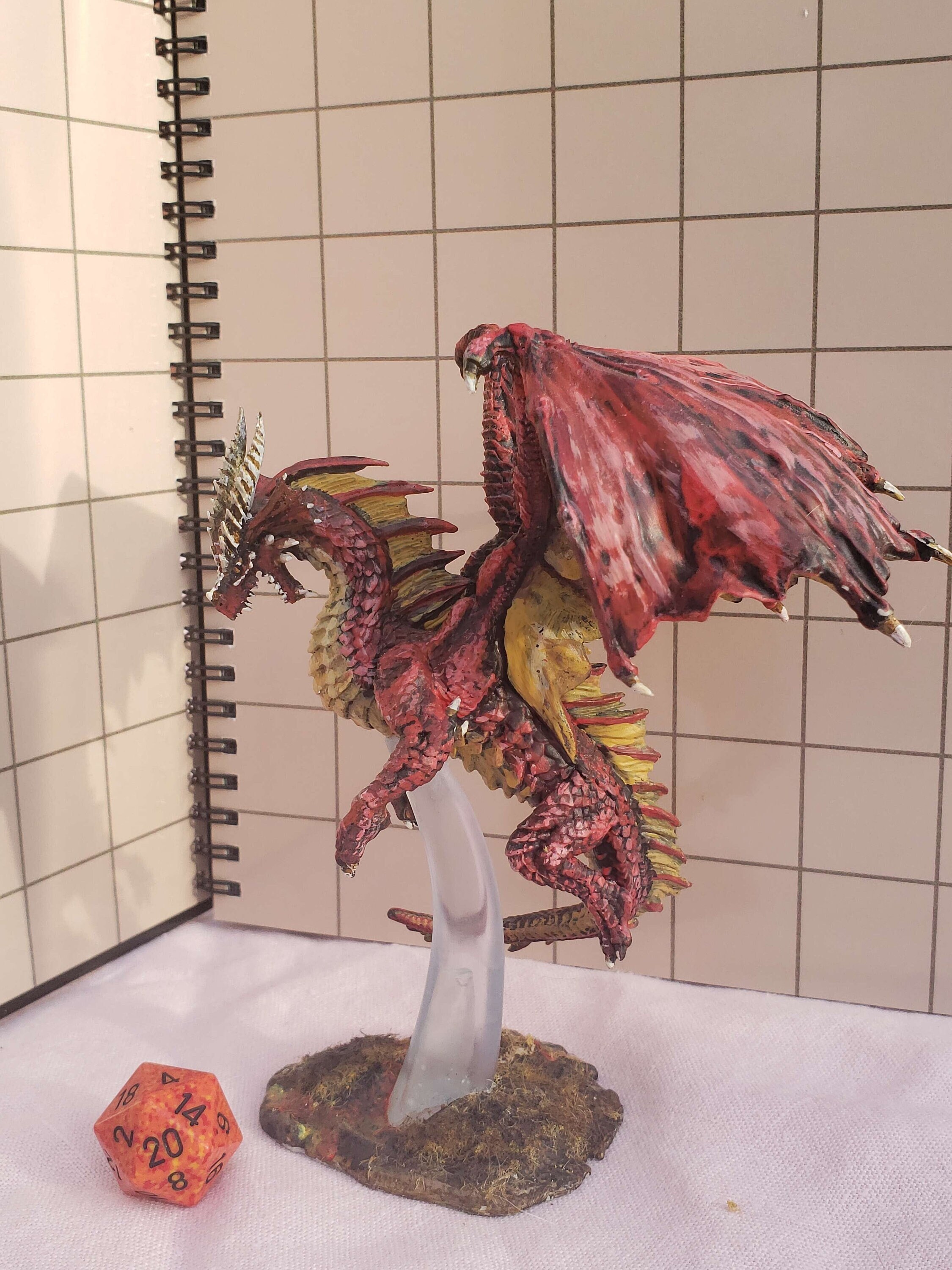 Young Red Dragon D&D Miniature Hand Painted - Etsy