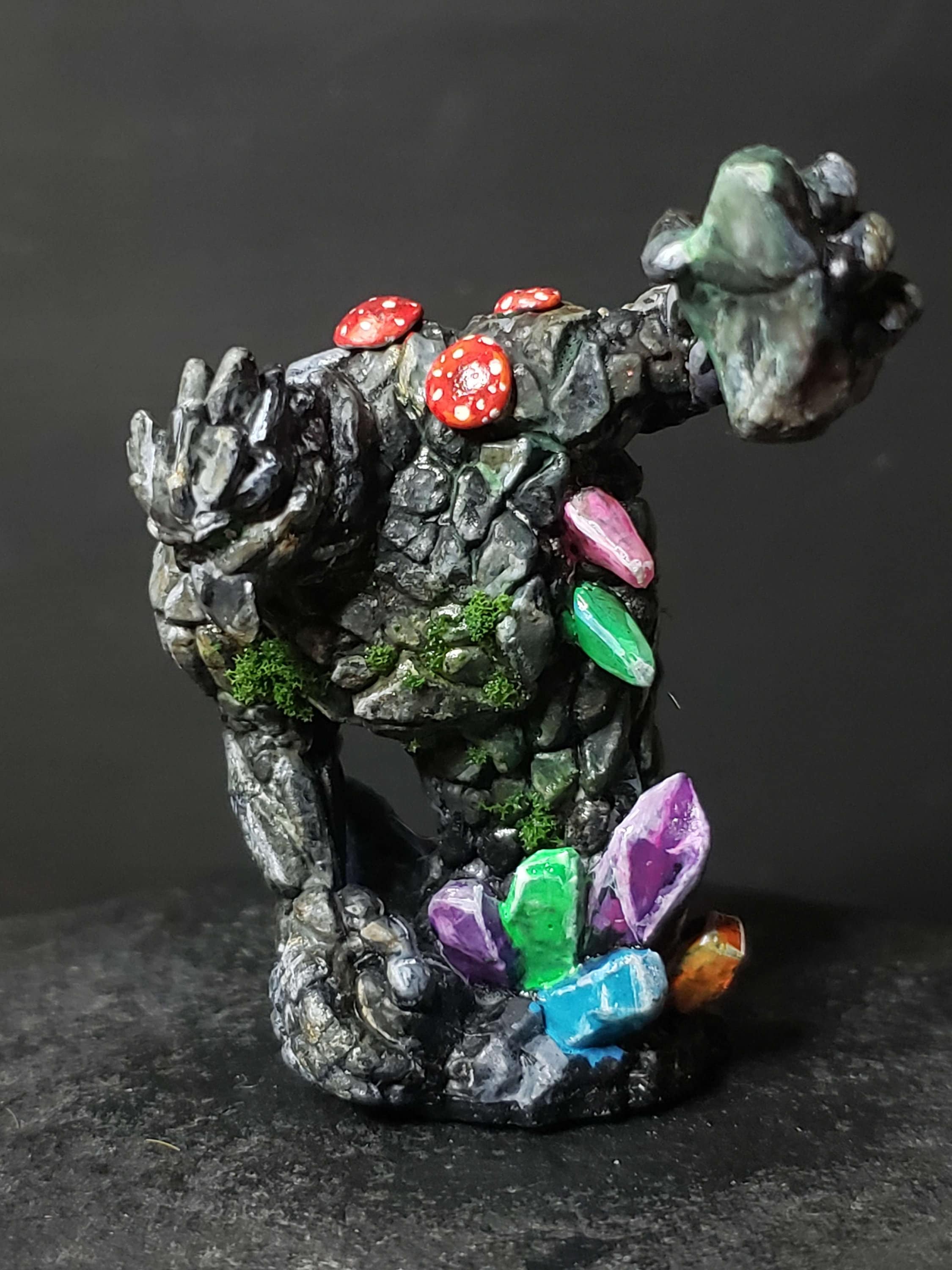 Earth Elemental D&D Miniature Hand Painted - Etsy