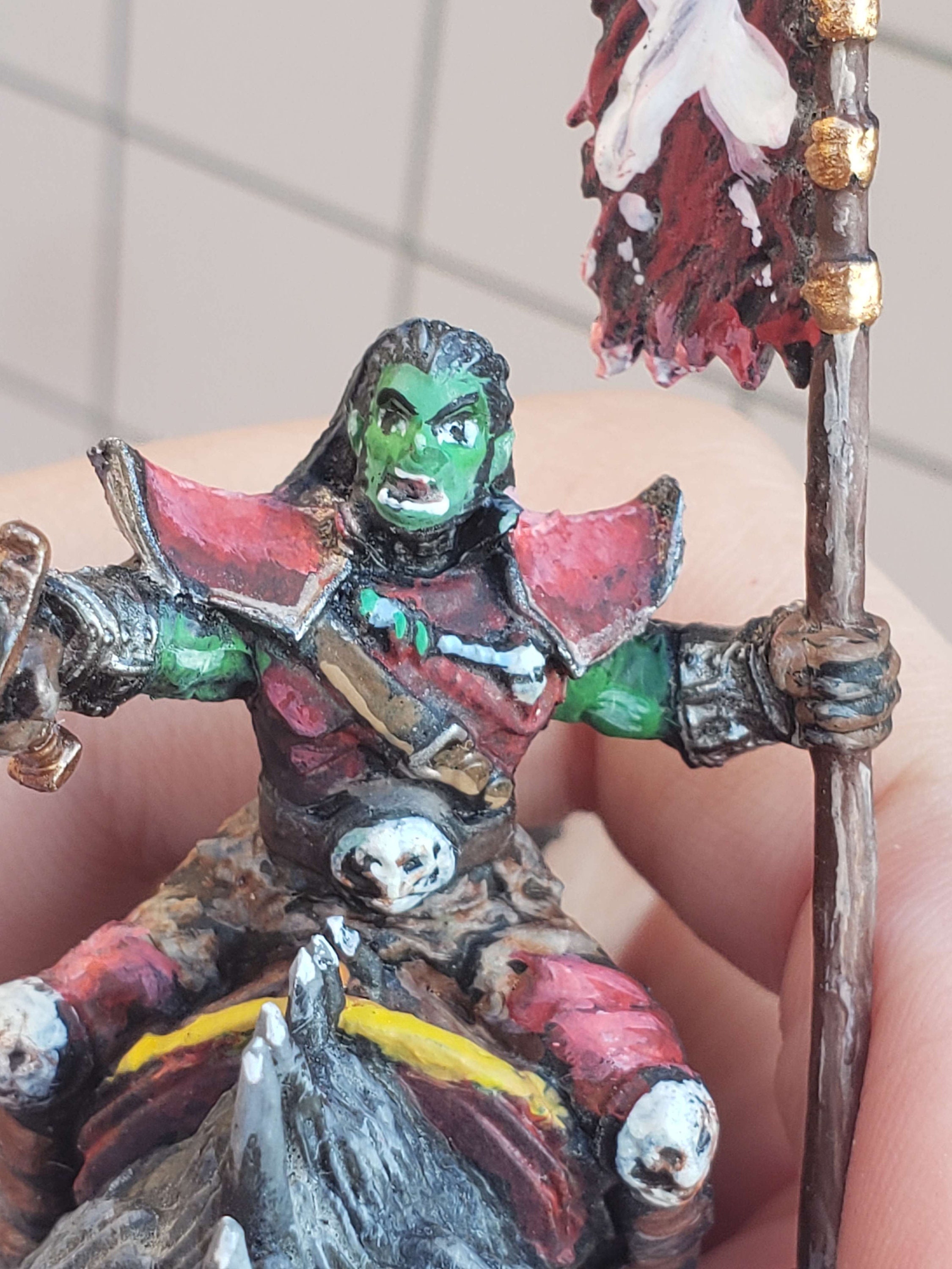 Mounted Orc With Dire Wolf D&D Miniature Hand Painted - Etsy