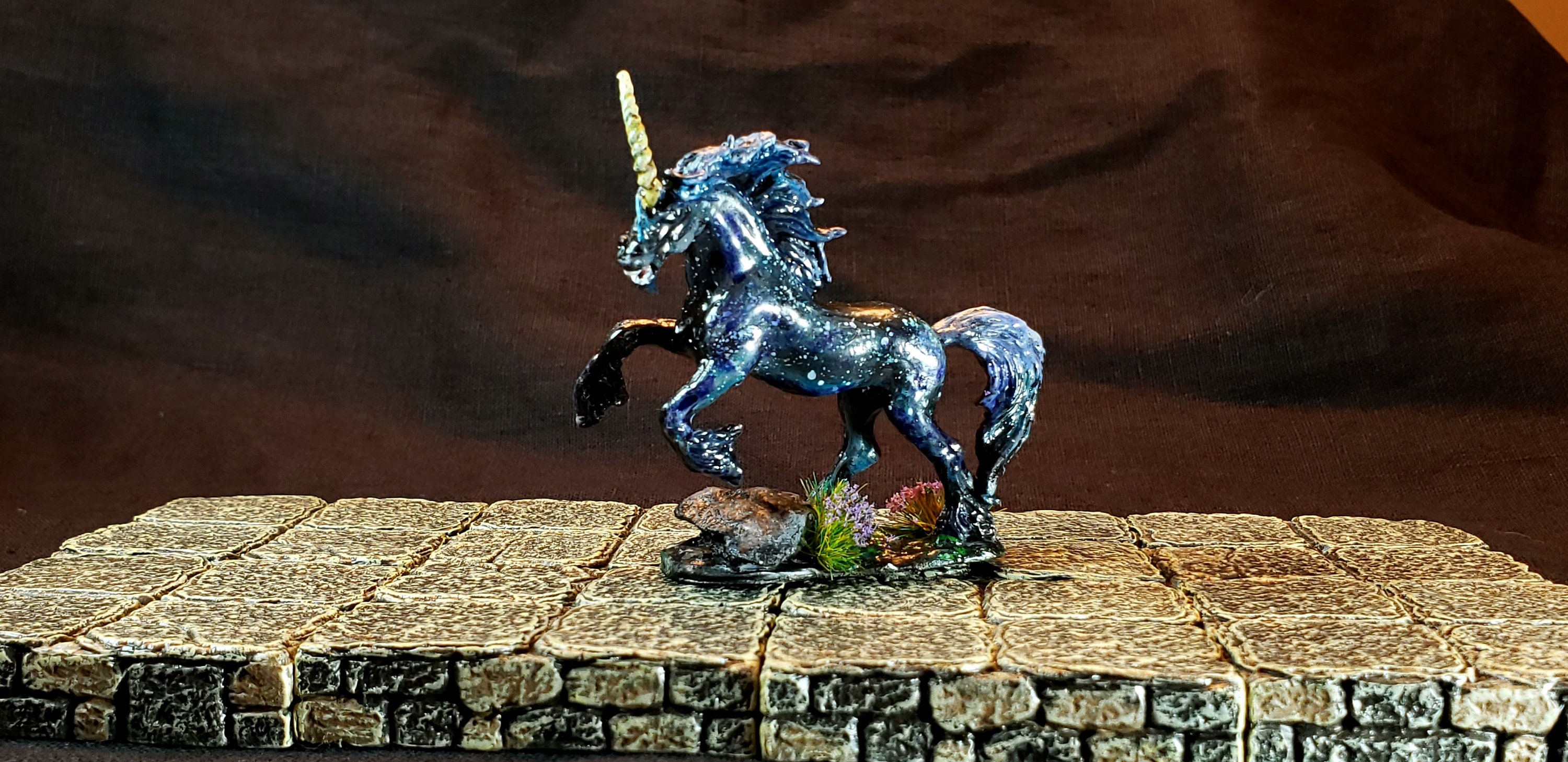 Astral Galaxy Unicorn D&D Miniature Hand Painted - Etsy