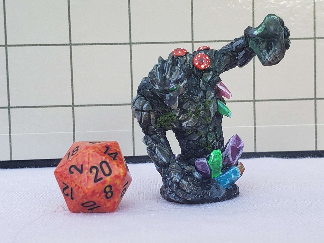 Earth Elemental D&D Miniature Hand Painted - Etsy