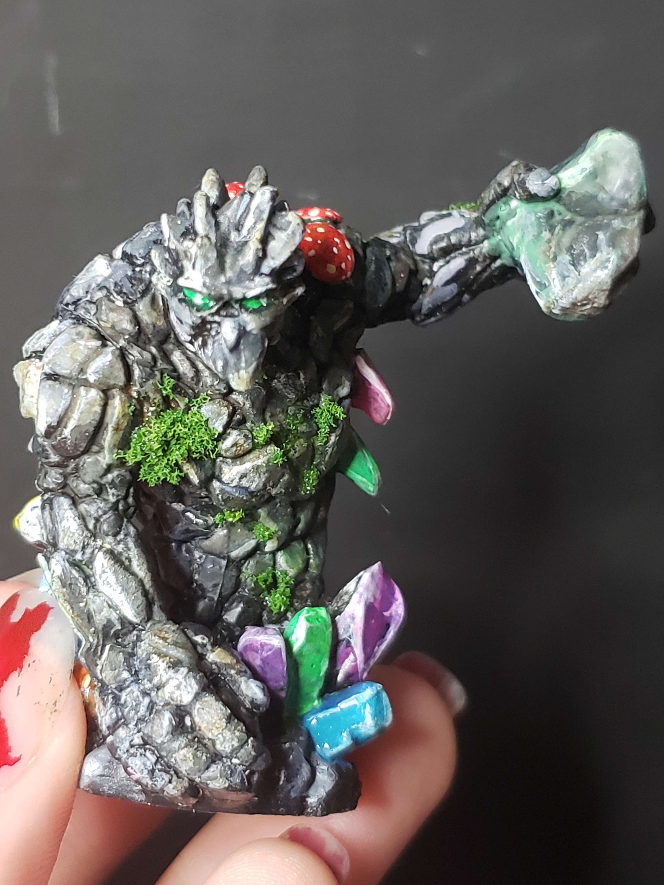 Earth Elemental D&D Miniature Hand Painted - Etsy