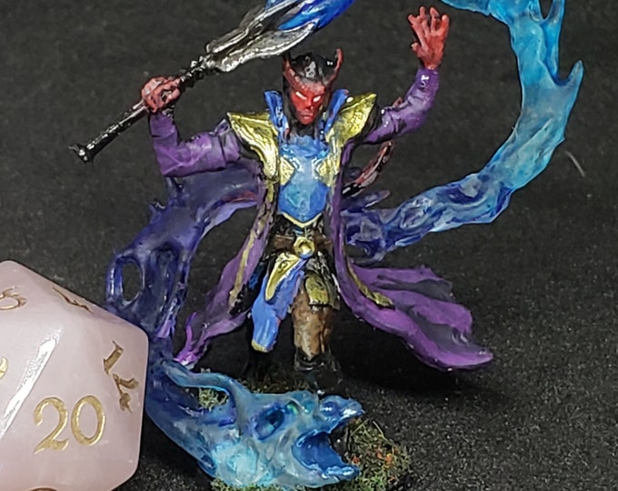 Warlock Water Mage D&D Miniature Hand Painted - Etsy