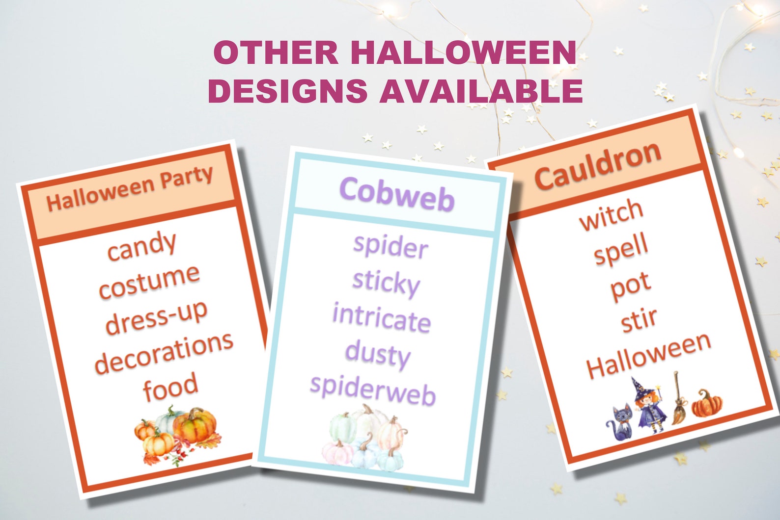 Halloween Taboo Game Halloween Party Game Printable INSTANT - Etsy