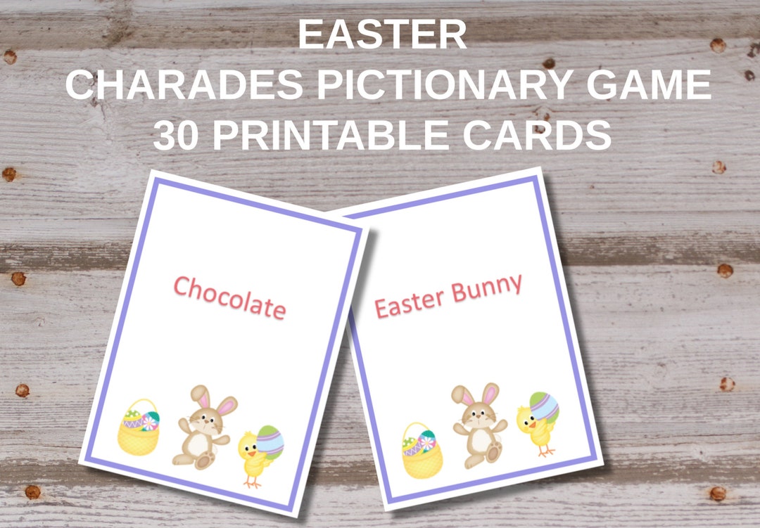 Easter Charades Pictionary Game, Easter Game, Printable, INSTANT ...