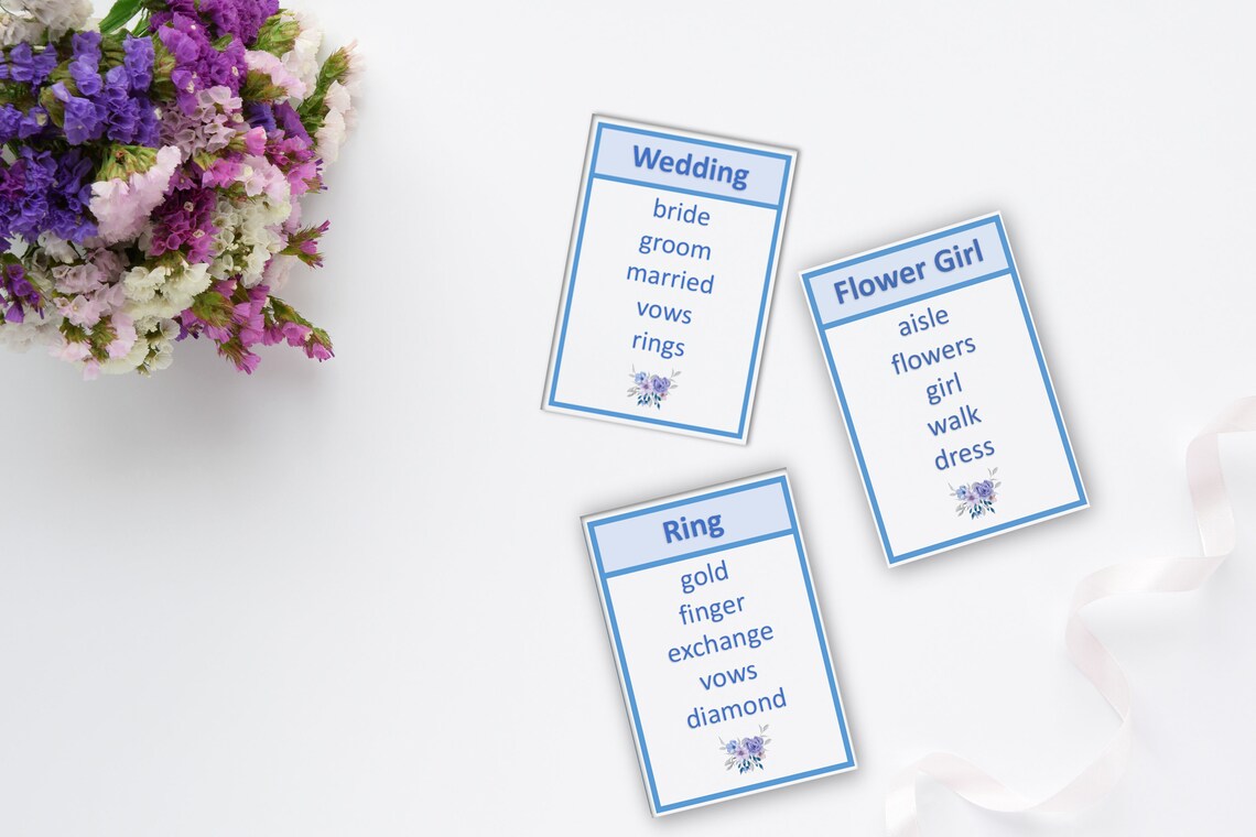 Wedding Taboo Game, Bridal Shower Game, Unspeakable Game, Printable, Instant Digital Download - Etsy
