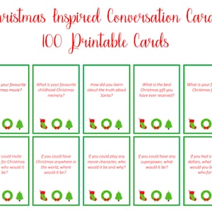 Christmas Table Talk, Conversation Starters, Christmas Holiday ...