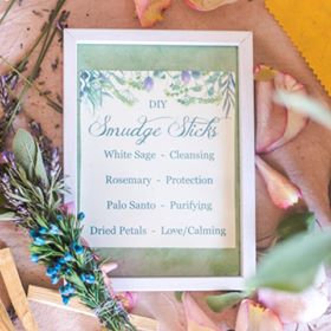 Smudge Sticks Sign and Instructions, DIY Smudge Stick Instructions ...